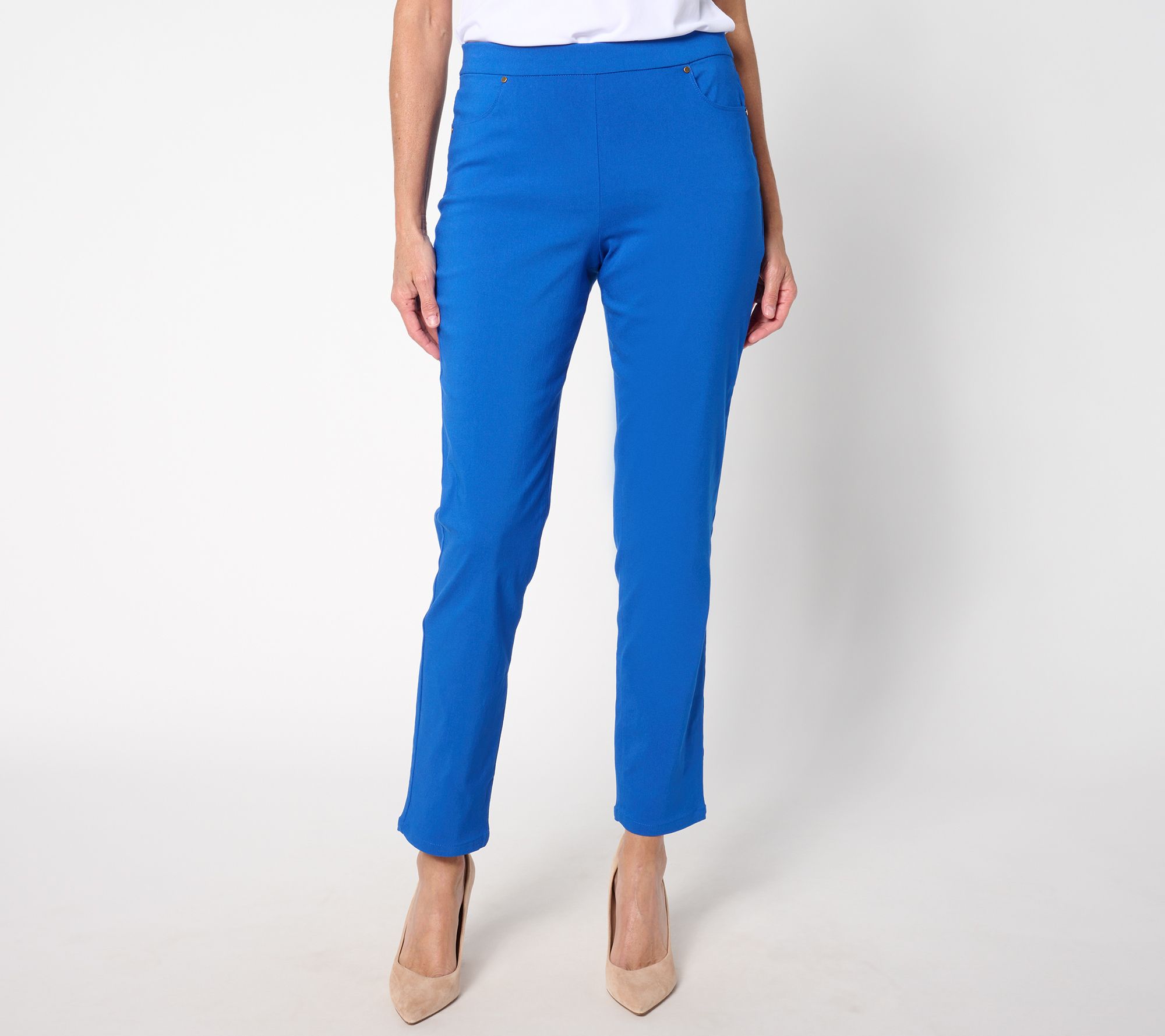 "As Is" Susan Graver Regular Ultra Stretch Slim Leg Pants - QVC.com