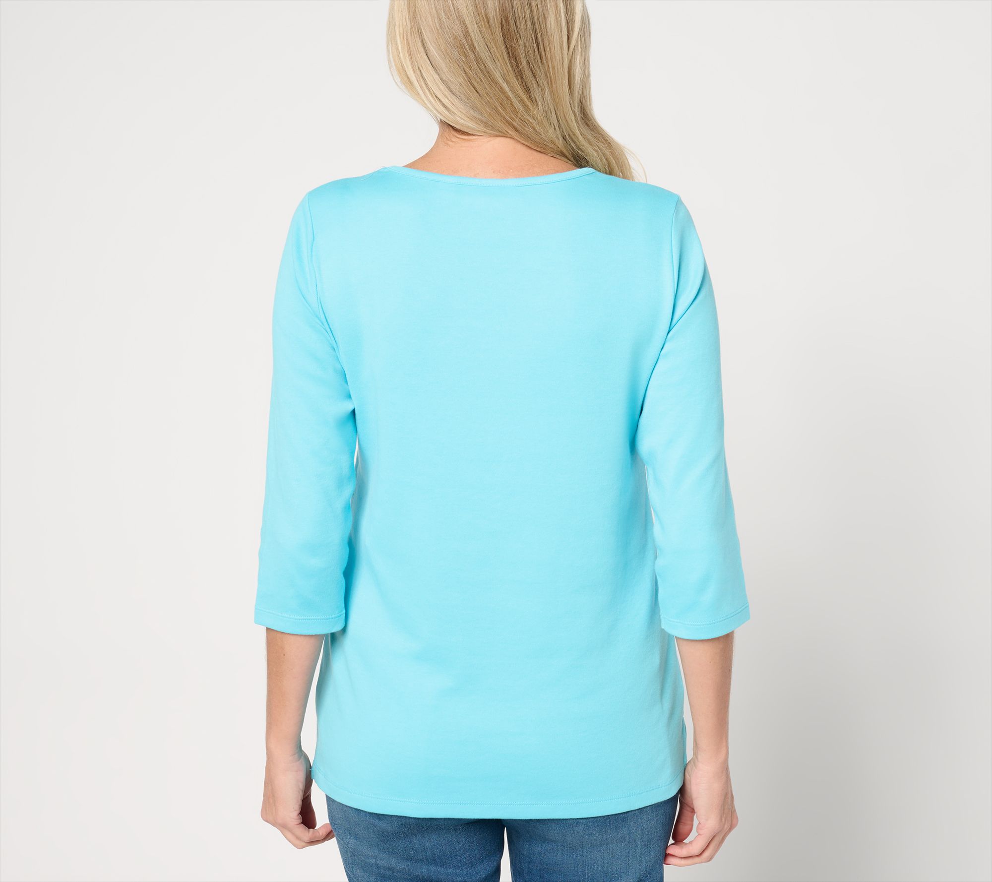 "As Is" Quacker Factory Holiday Trio 3/4 Sleeve Top - QVC.com