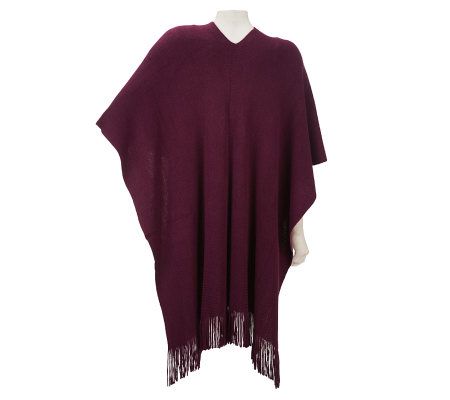 Layers by Lizden Marvelush Ruana with Flower Pin - QVC.com