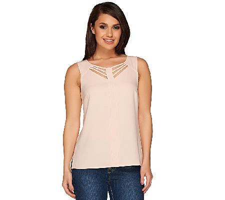SA by Seth Aaron Sleeveless Top with Cut Out Details - QVC.com
