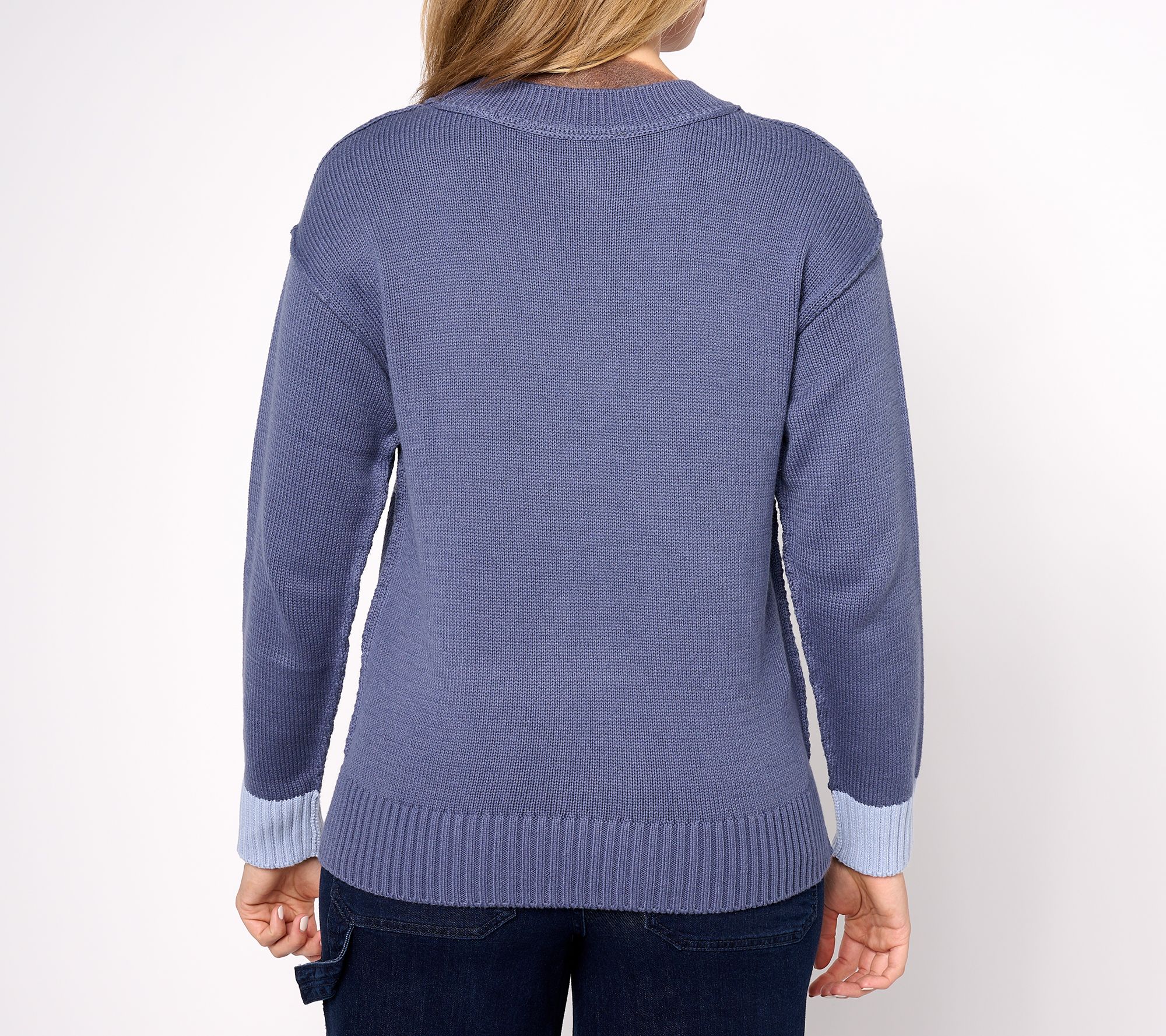 "As Is" Peace Love World Intarsia Pullover Sweater - QVC.com
