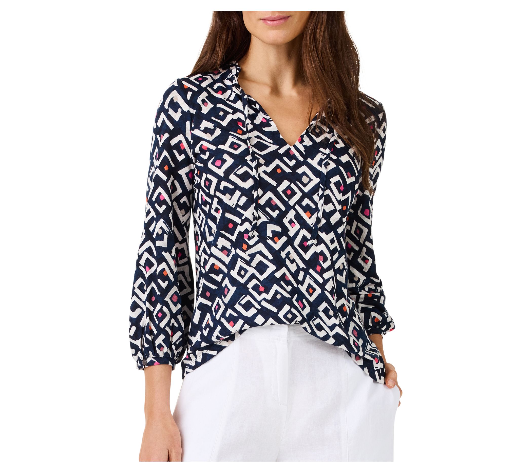 NIC+ZOE Indigo Angles Top - QVC.com