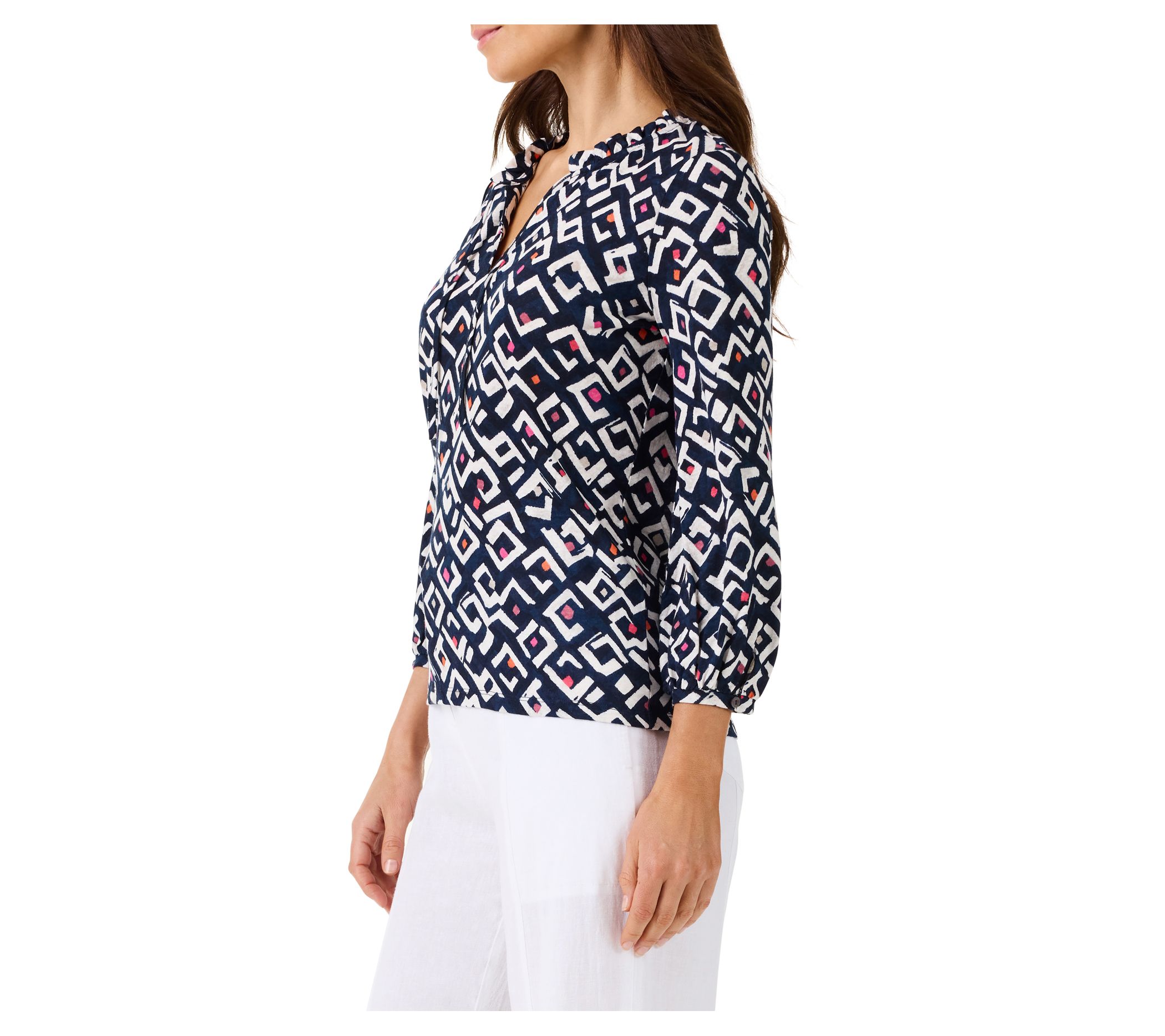 NIC+ZOE Indigo Angles Top - QVC.com