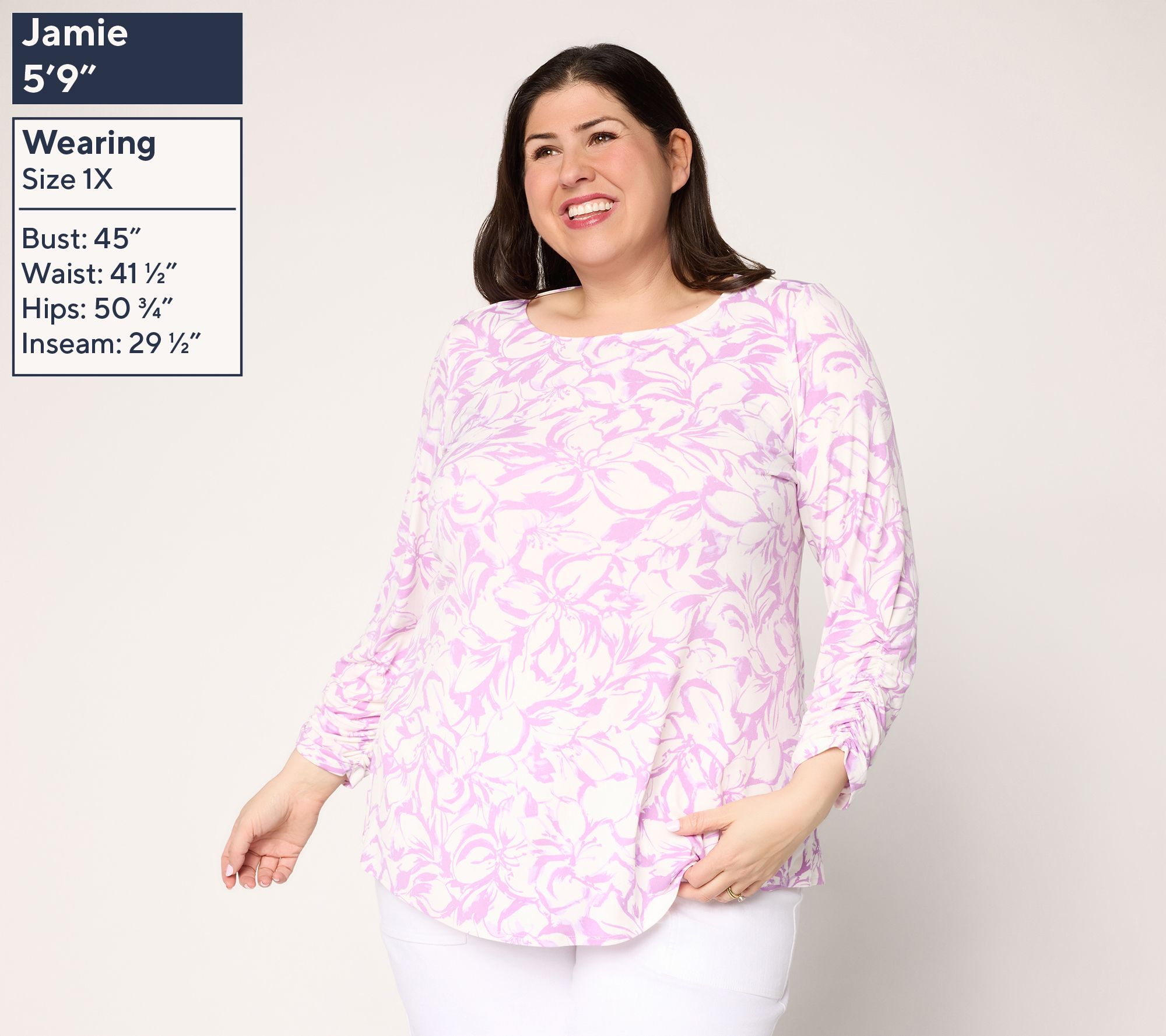 Susan Graver Regular Liquid Knit Set of 2 Print & Solid Tops - QVC.com