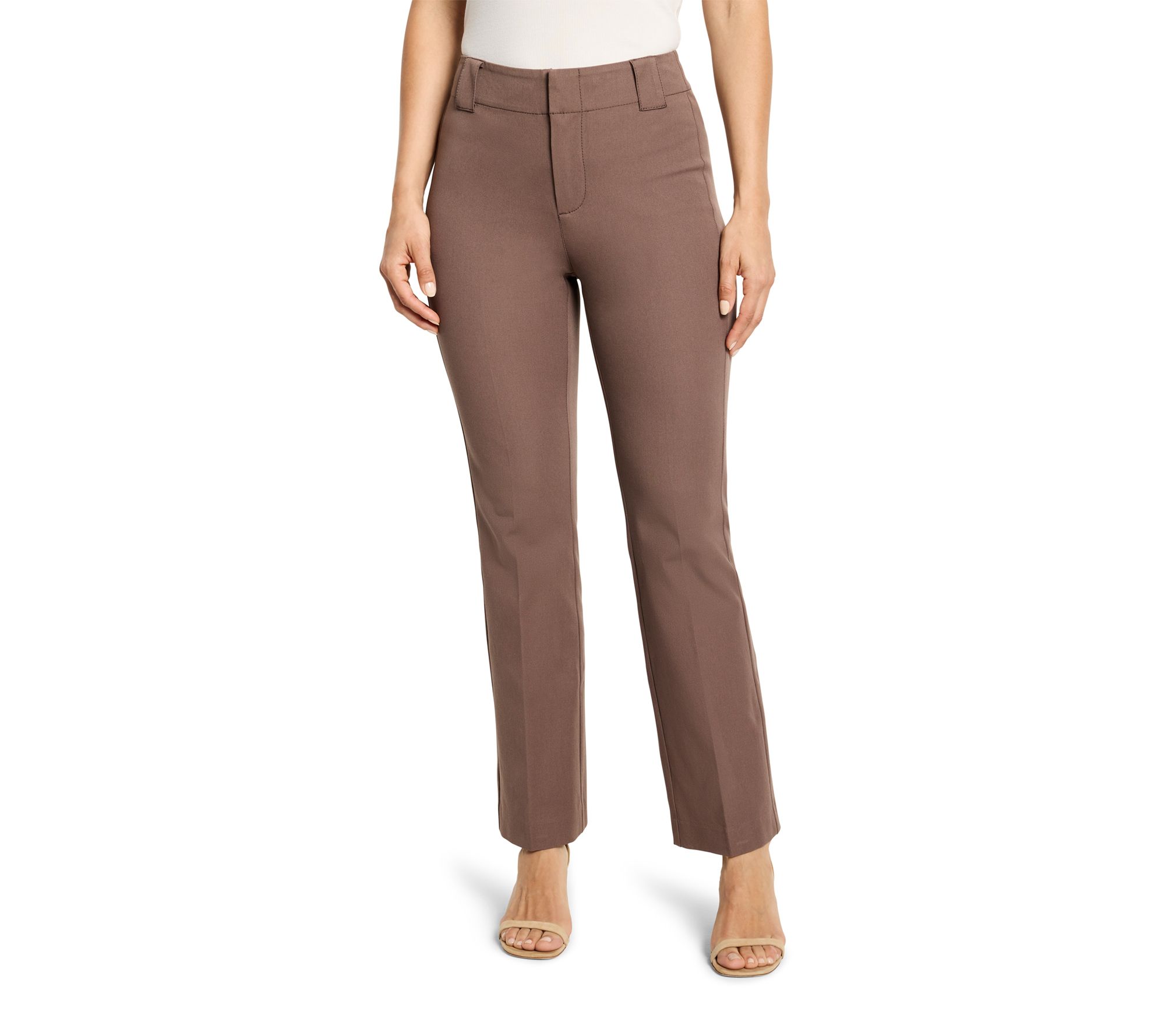 NIC+ZOE 28" Plaza Demi Boot Cotton Bi-Stretch Pant - QVC.com