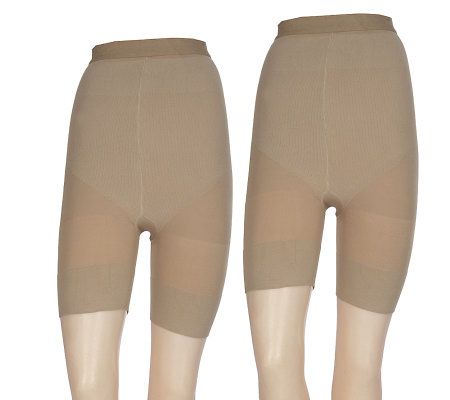 Legacy Set of 2 High Waist Freedom Shapers w/Microribbing - QVC.com