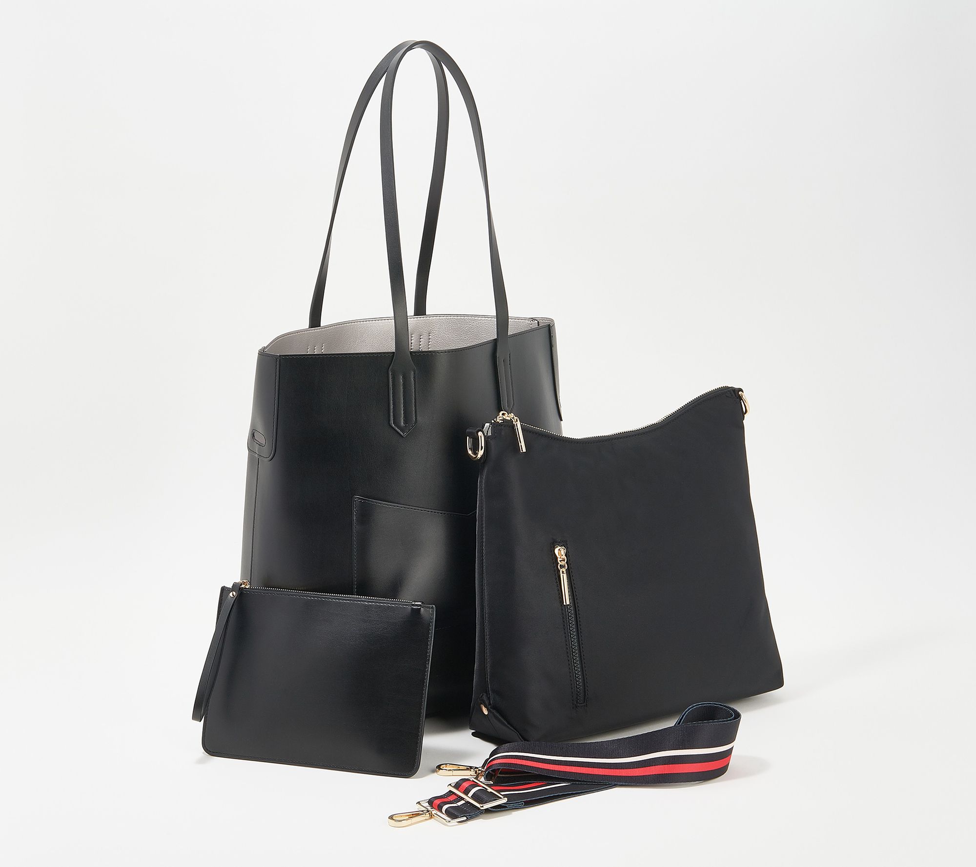 (QVC) Q2 – Charley Was Here 3-in-1 Tote w/ Hobo Bag and WristletFrankie ...