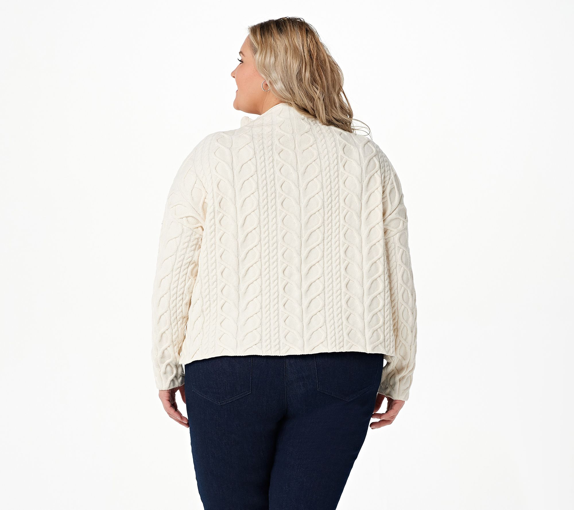 "As Is" Rubin Singer Studio Cable Knit Sweater - QVC.com