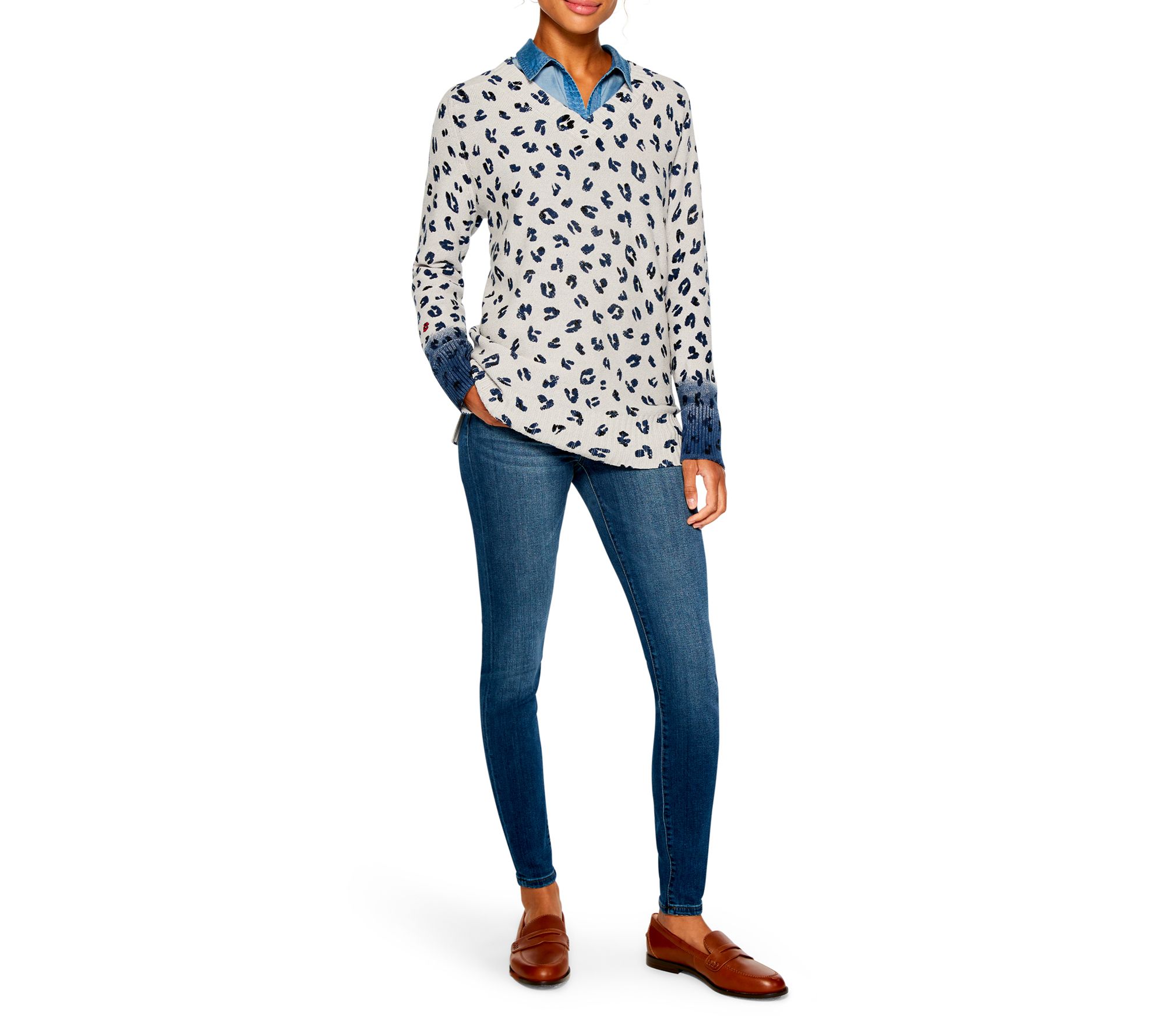 NIC+ZOE Vital II Animal Sweater - QVC.com