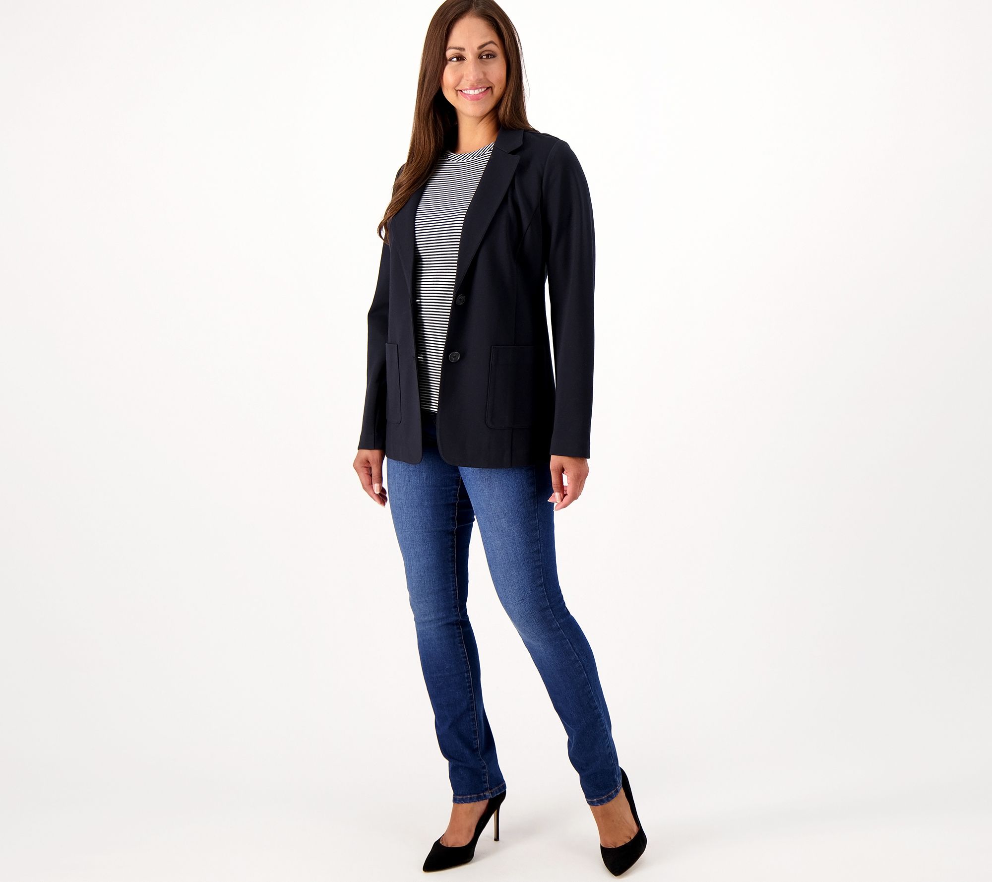 "As Is" Gloria Vanderbilt Amanda Pull On Jeans-Vermont - QVC.com
