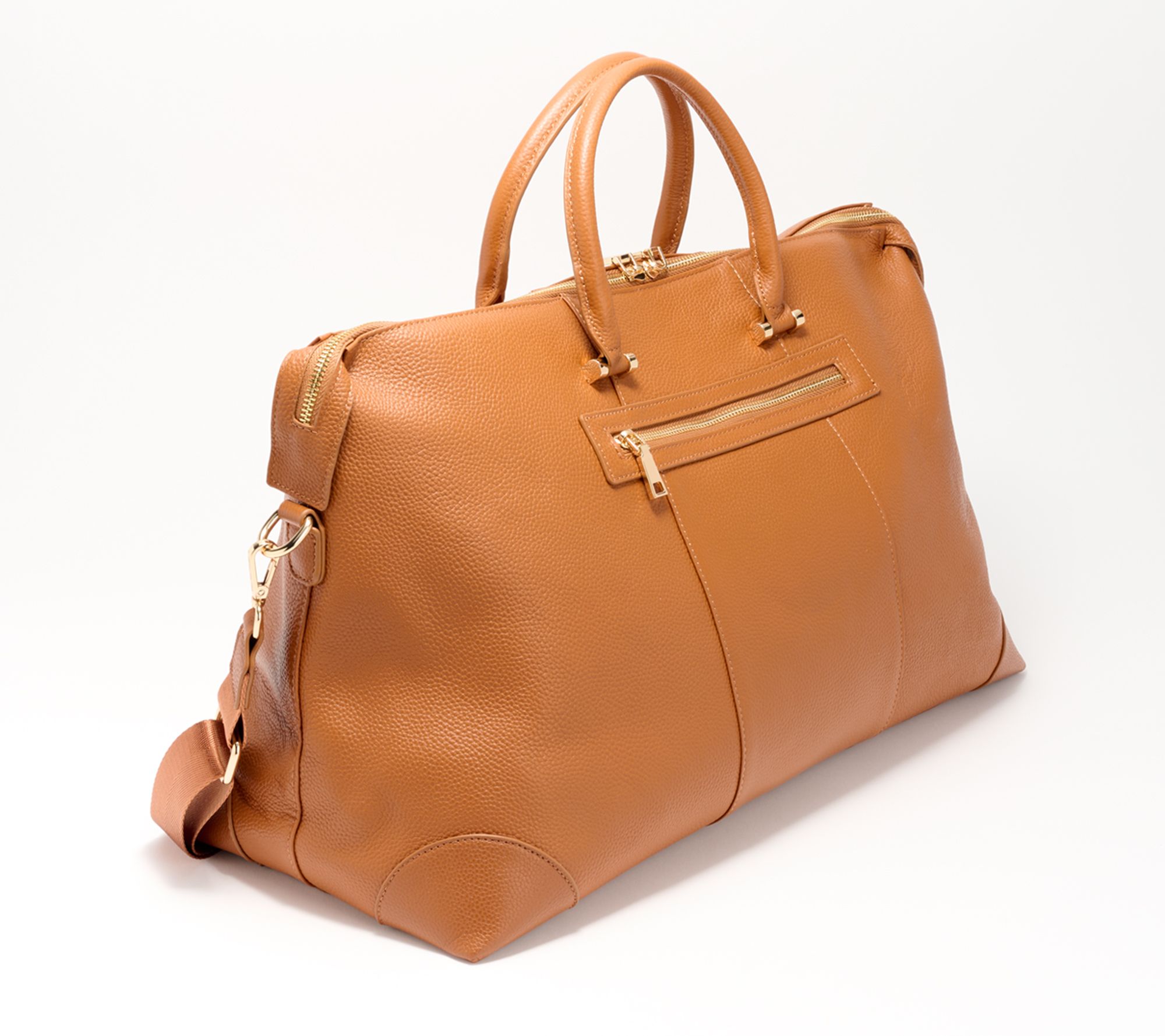 Pom Pom London Leather Weekend Bag with Multi-Straps - QVC.com