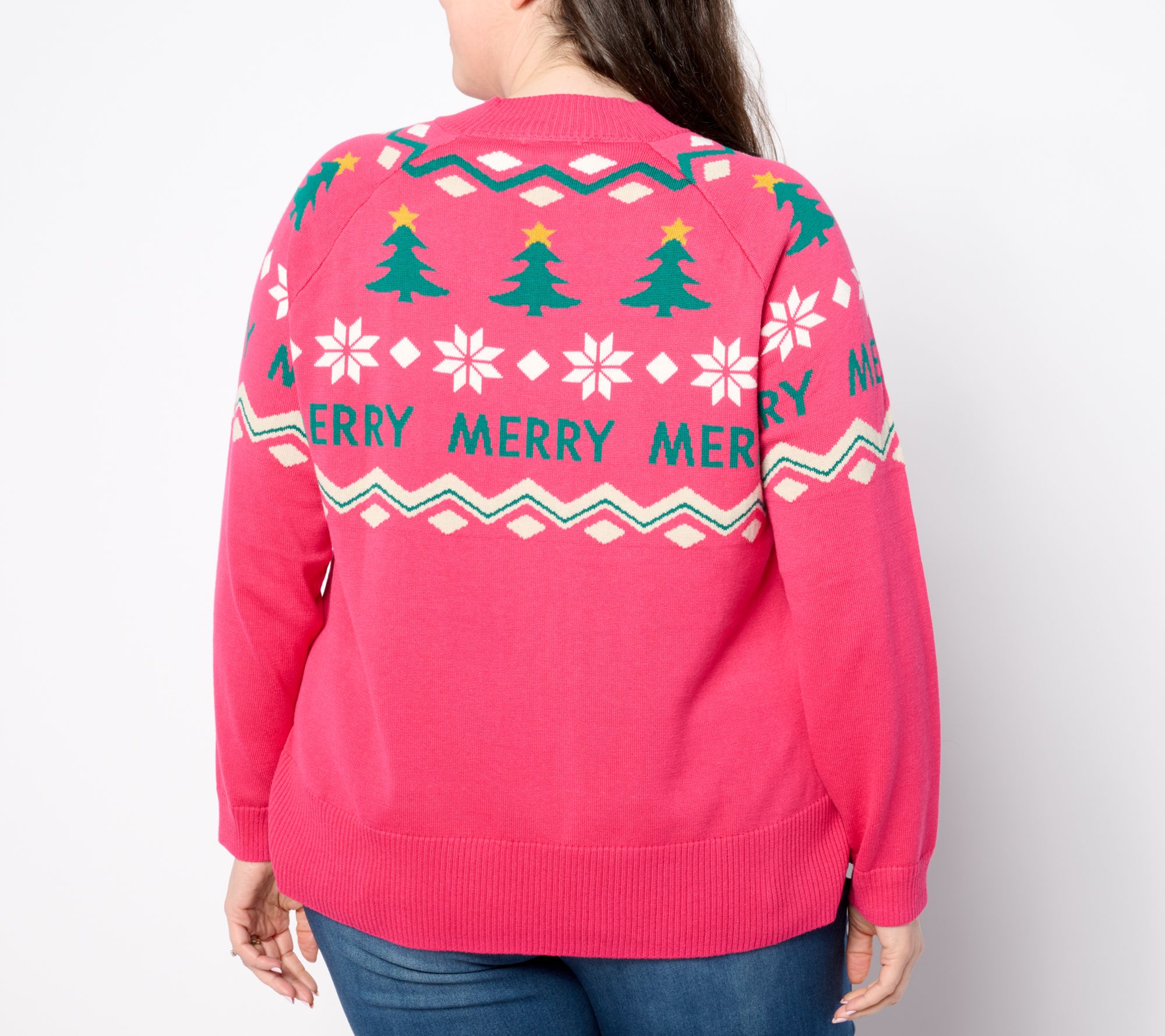 "As Is" Studio Park X Jane Treacy Fair Isle Turtleneck Sweater - QVC.com