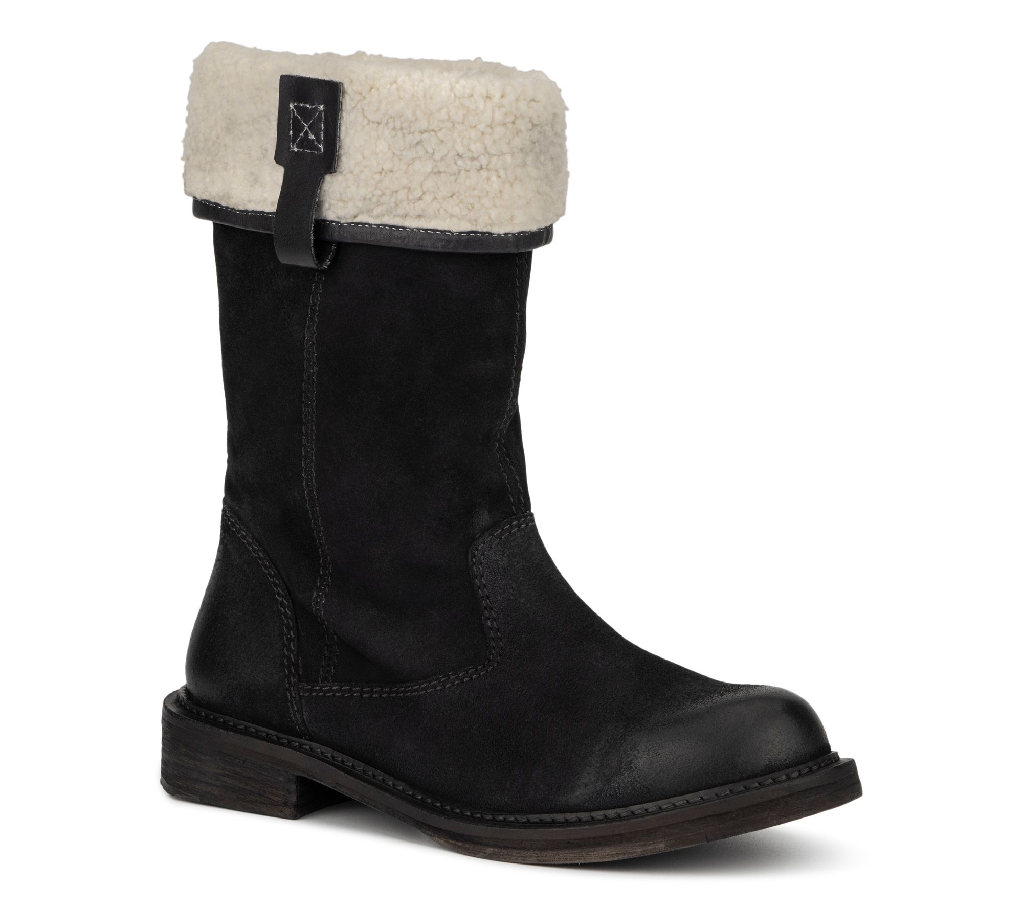 Vintage Foundry Co. Women's Trina Sherpa LinedSuede Boot - QVC.com