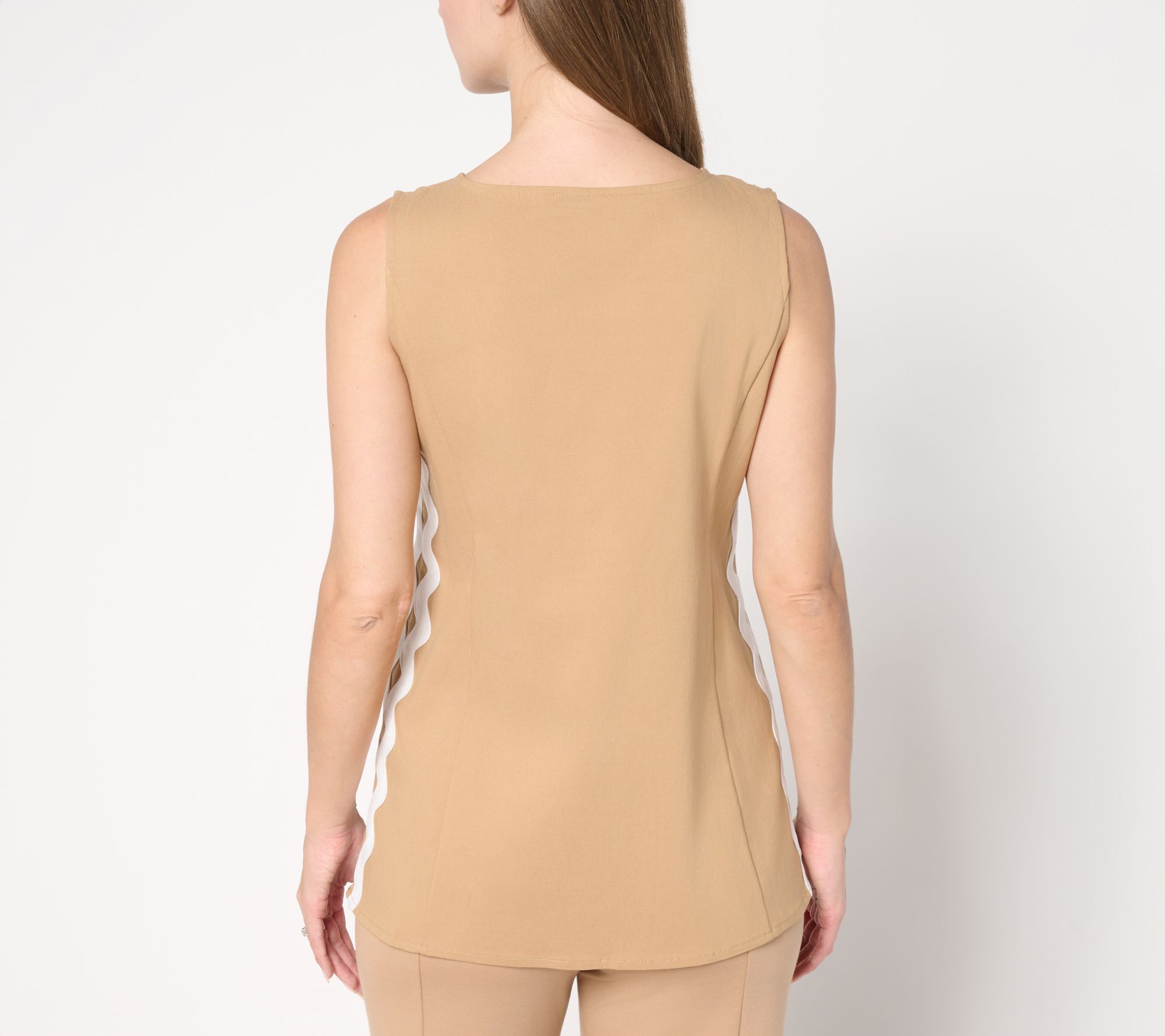 "As Is" by Stacy London Stretch Tank Top with Rik Rak Trim - QVC.com