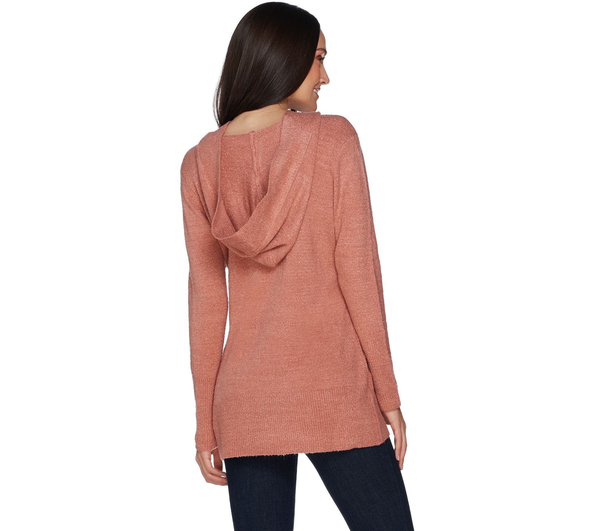 "As Is" Denim & Co. Crossover V-Neckline Long Sleeve Tunic Sweater ...