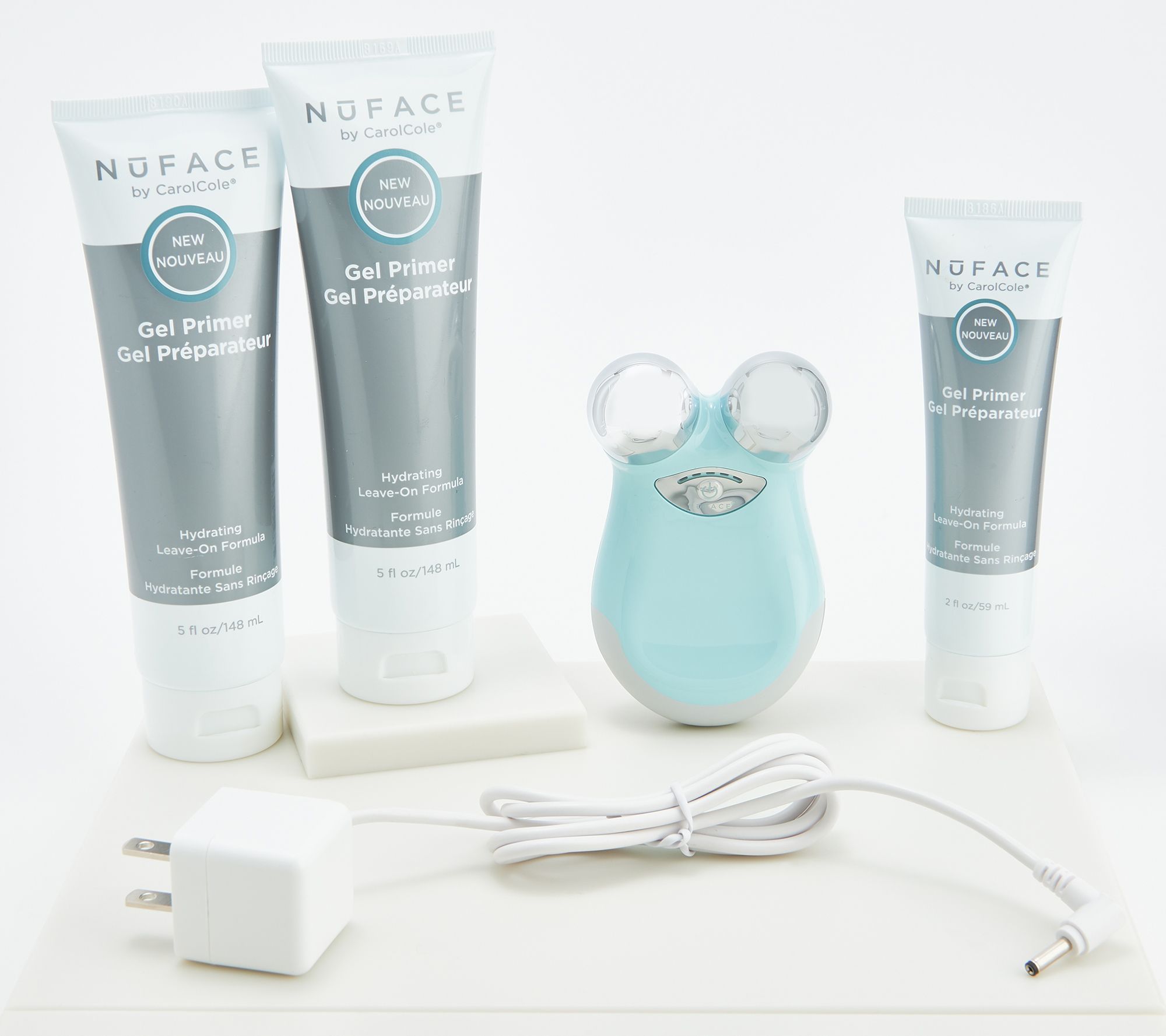 (QVC) NuFACE Mini Face & Neck Toning Device with 6-Month Supply of Gels ...