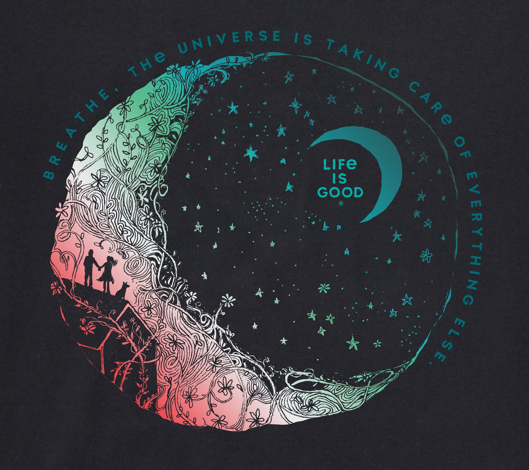 Life is Good Women's Breathe Moon Crusher Knit Tee - QVC.com