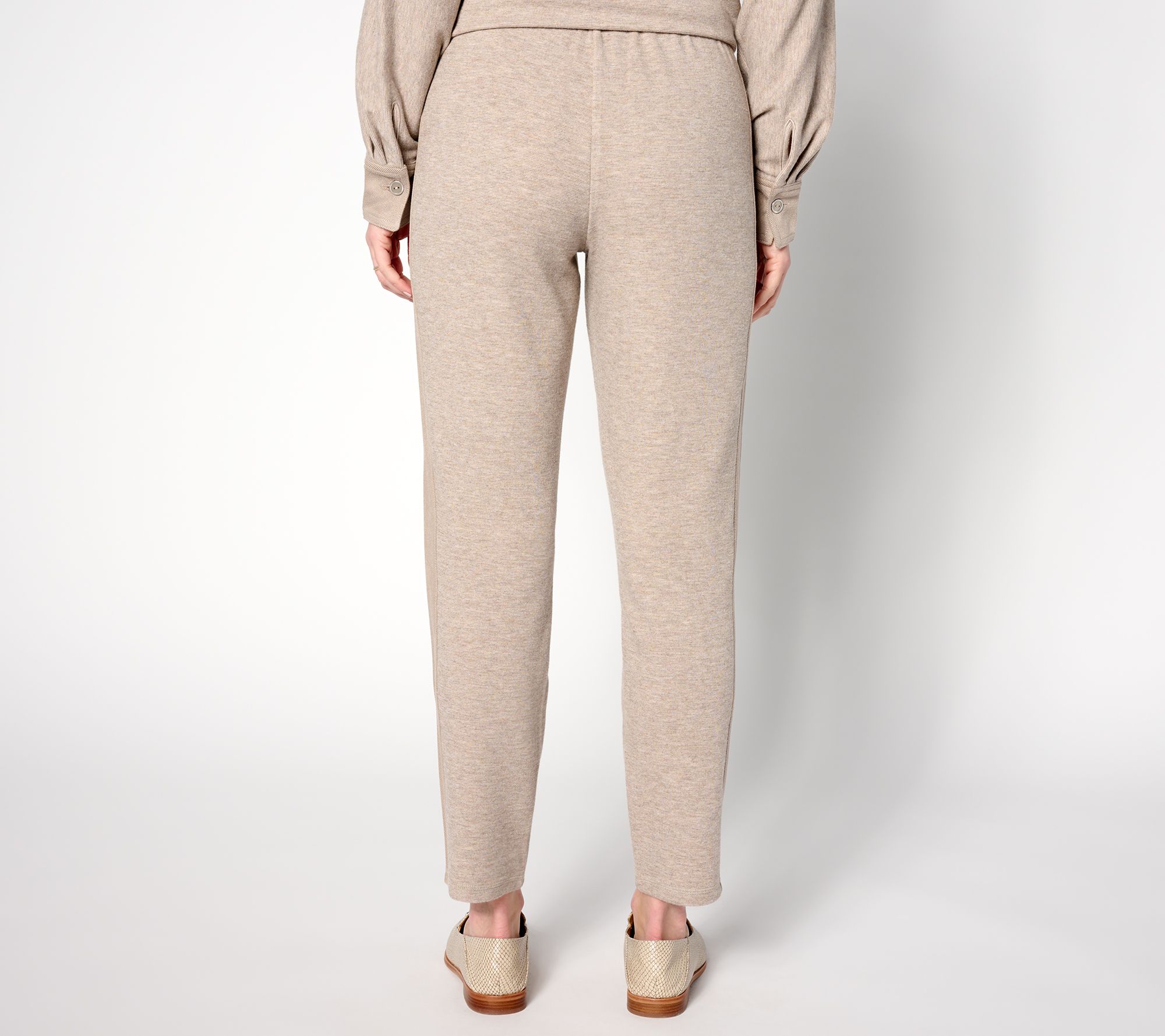 Isaac Mizrahi Live! Soho Slim Knit Pants w/ Rib Side Panels - QVC.com
