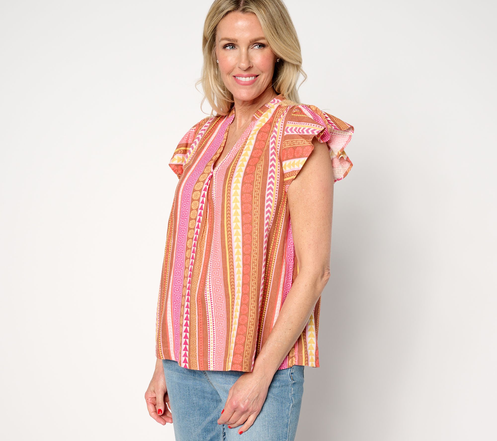 "As Is" Studio Park x Kerstin Lindquist Color Pop Boutique Top - QVC.com