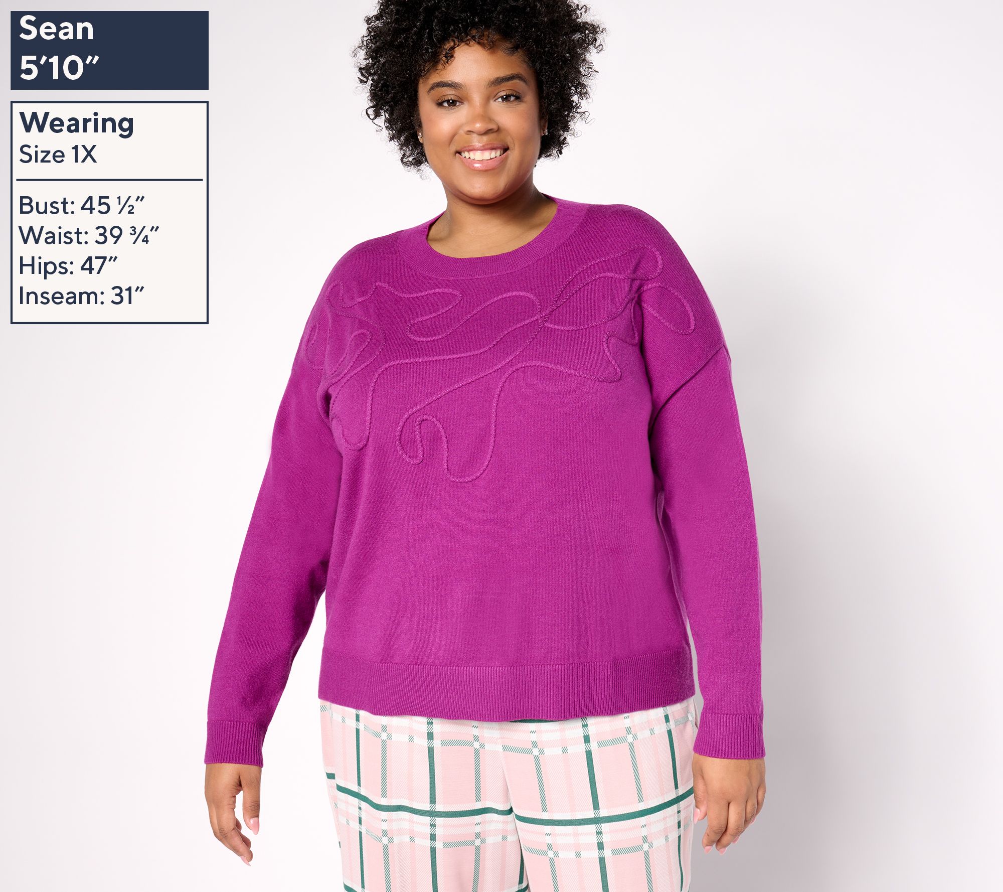 "As Is" by Stacy London Soutache Crew Neck Sweater - QVC.com