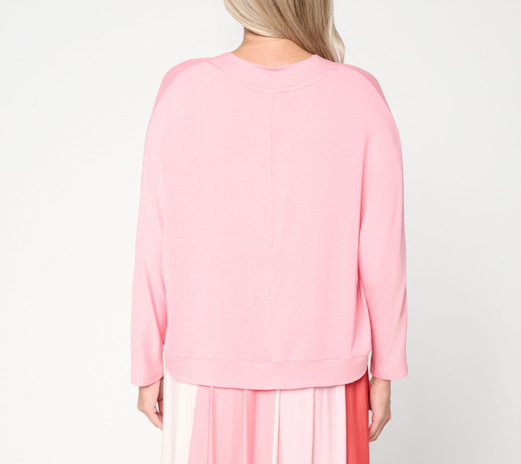 "As Is" Felt Denim by Laurie Felt Draped Cocoon Open Front Cardigan ...