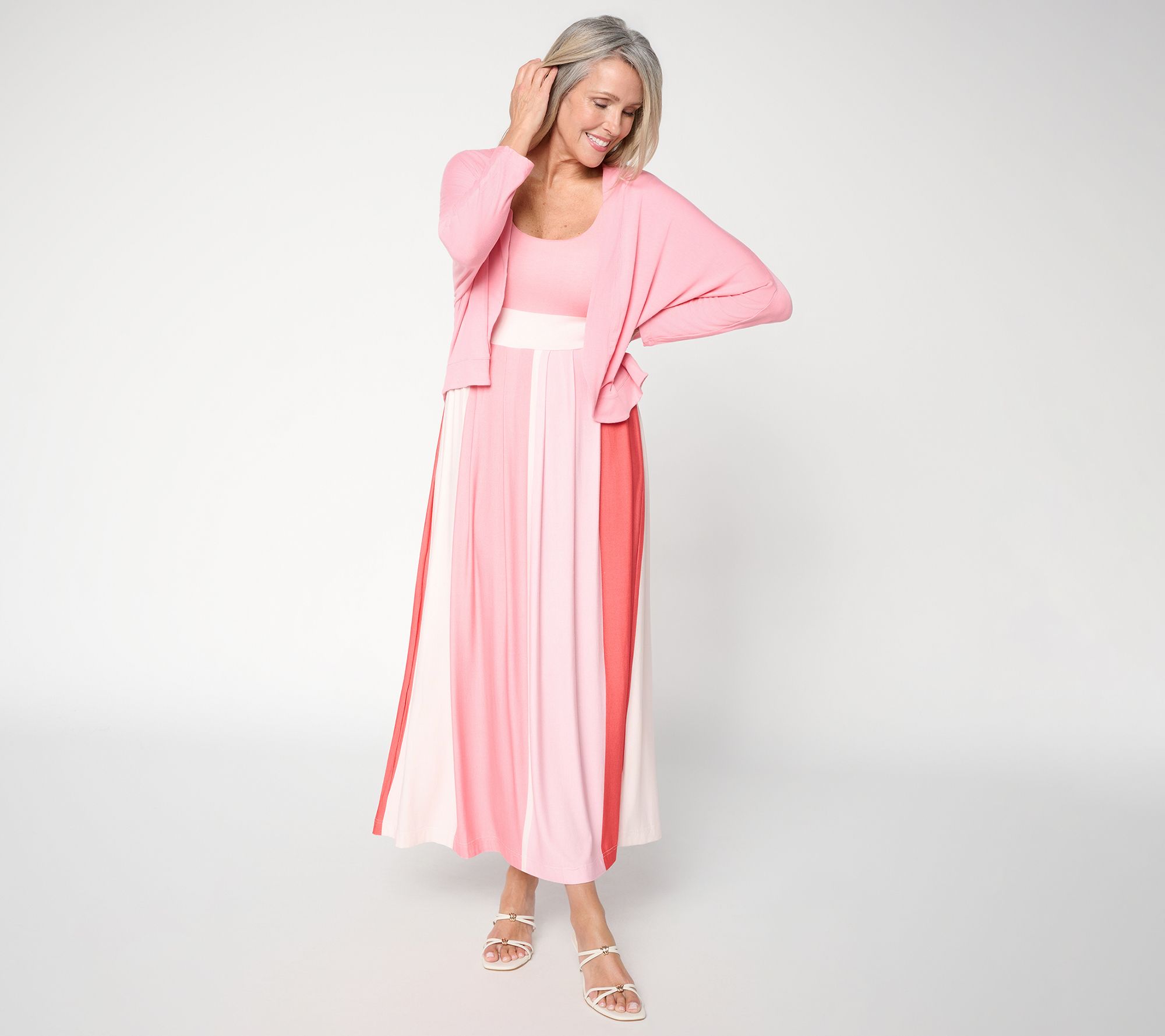 "As Is" Felt Denim by Laurie Felt Draped Cocoon Open Front Cardigan ...