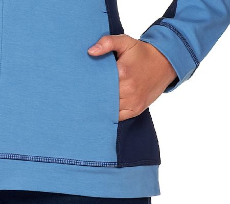 Denim & Co. Active Duo-Stretch Zip Front Jacket - QVC.com