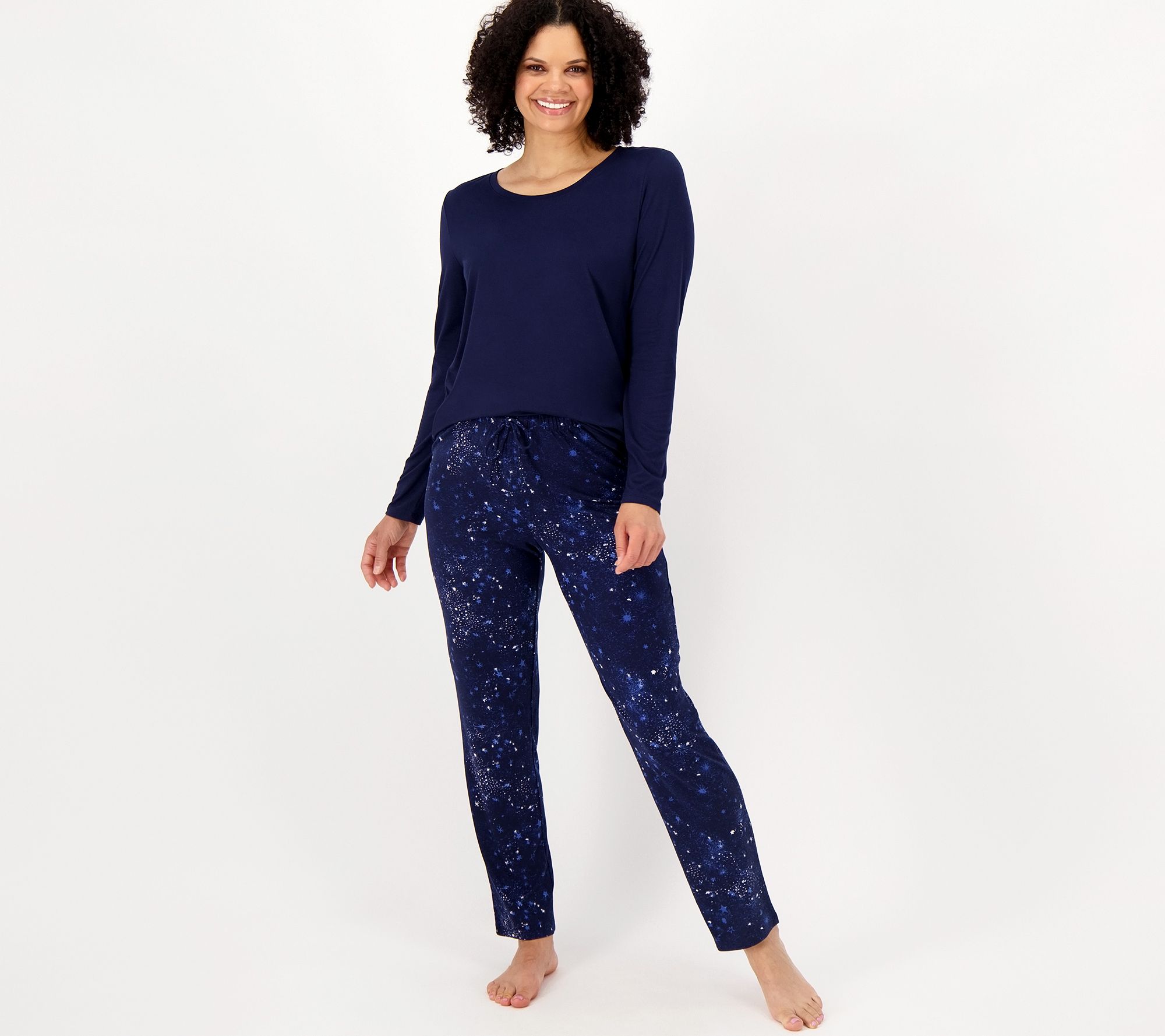 "As Is" Anybody Petite Lush Jersey Sleep Set - QVC.com