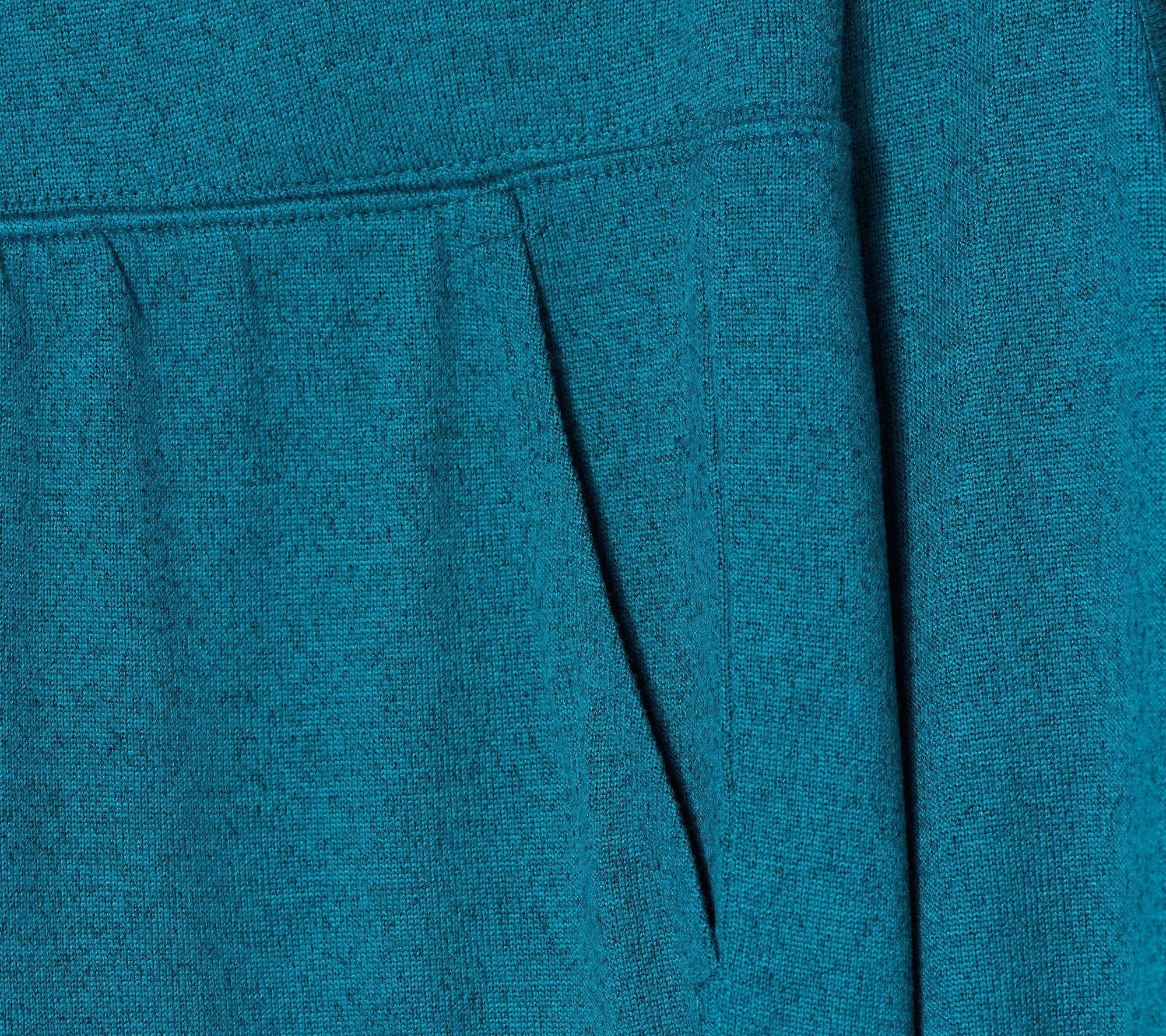 "As Is" Sport Savy Petite Heathered Soft Jersey Cardi- 2fer & Pant Set ...