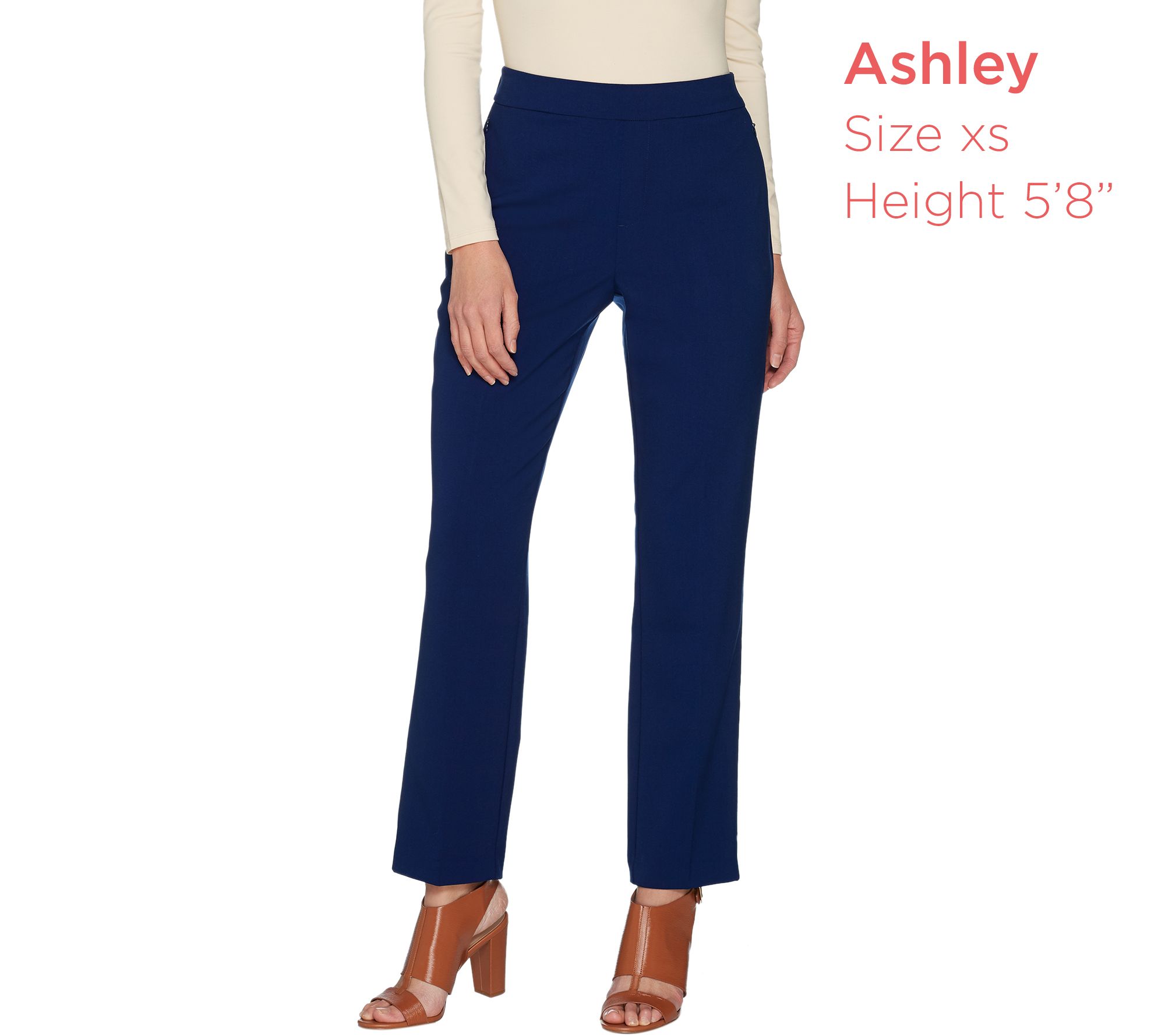 "As Is" Susan Graver Regular Chelsea Stretch Pull-On Pants - QVC.com