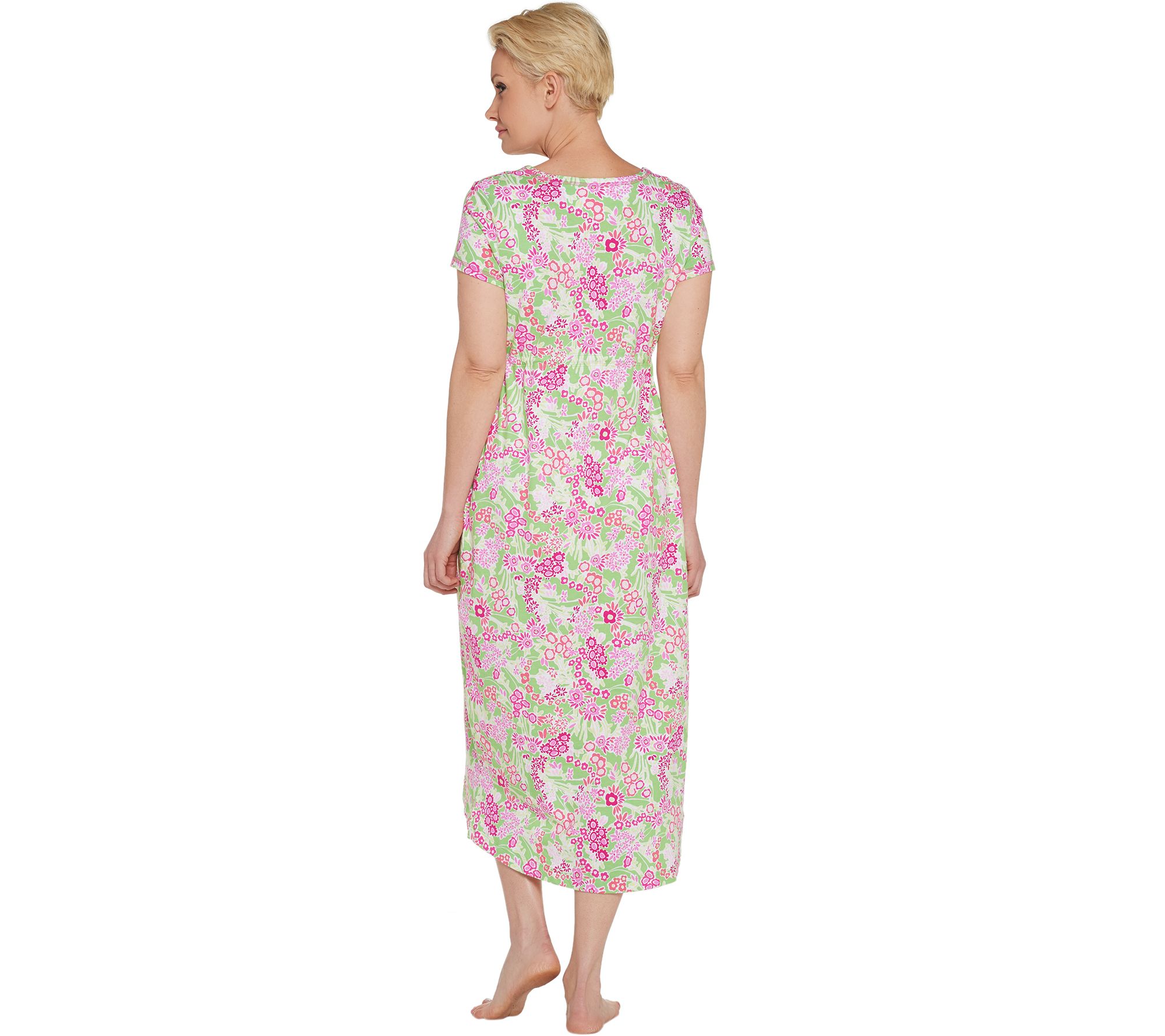 "As Is" Stan Herman Spring Bloom Hi-Low Dress - QVC.com