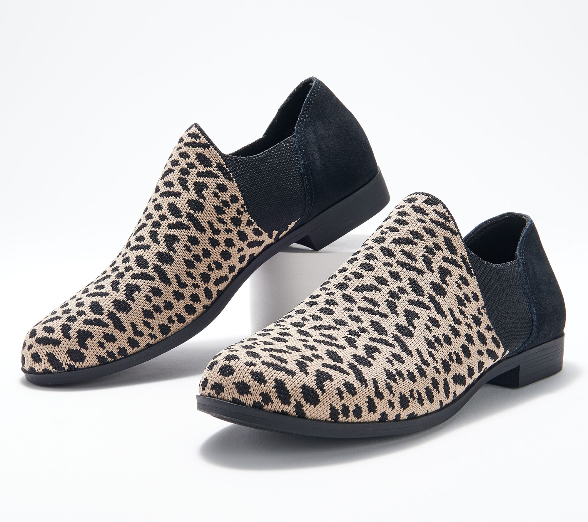 "As Is" Skechers Animal Print Knit Shooties - Cleo Prep - Cheetah - QVC.com
