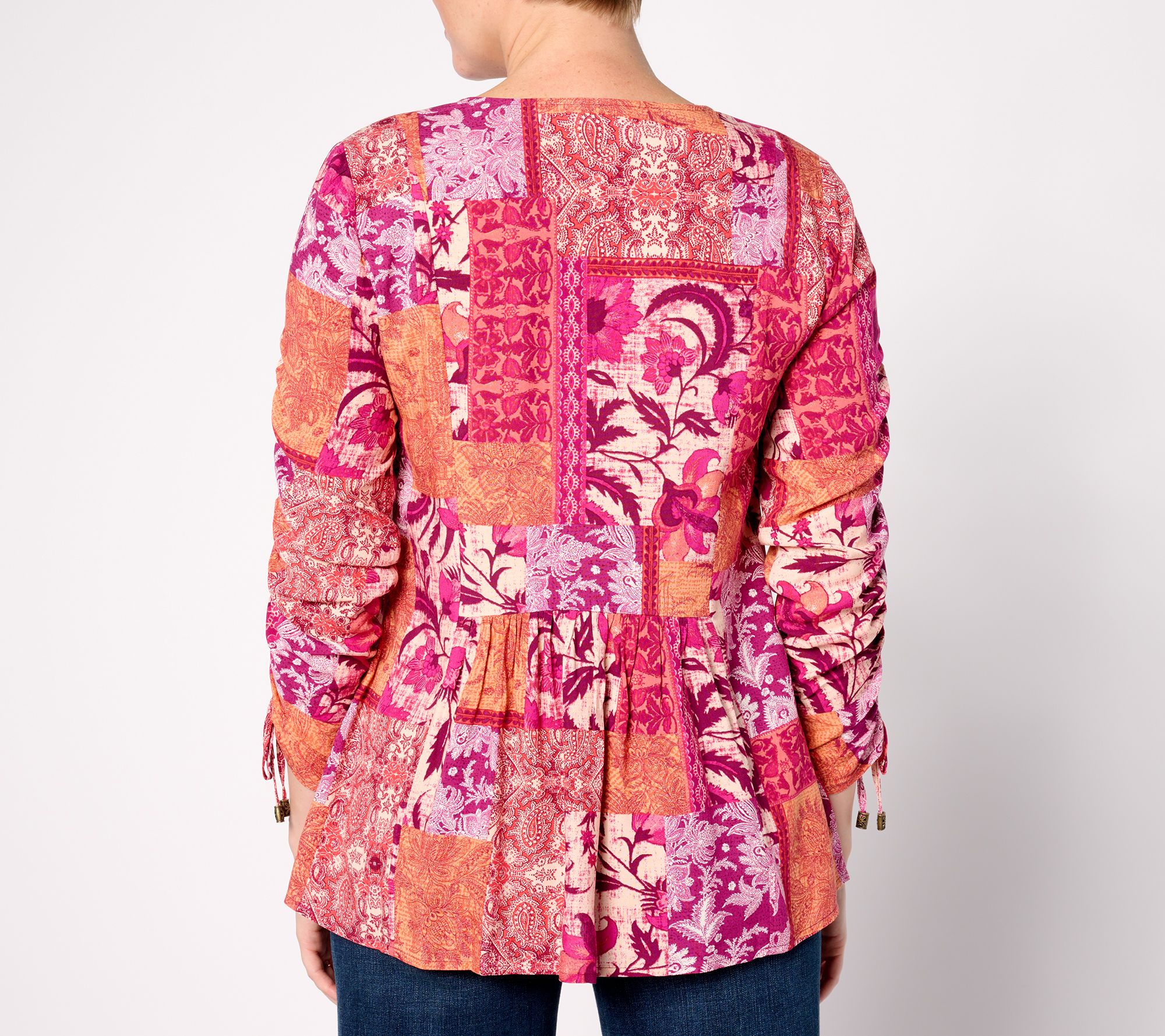 Susan Graver Passport Regular Printed Rayon Woven Tunic - QVC.com