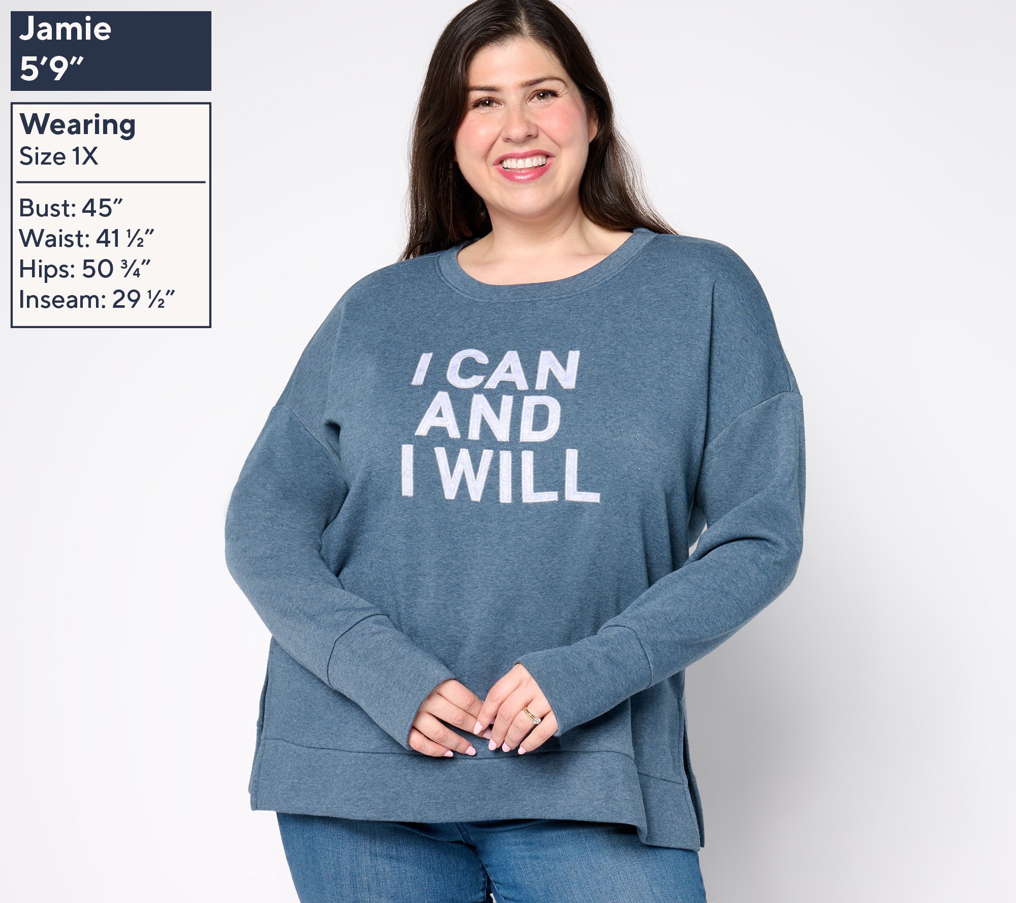 Belle by Kim Gravel Inspirational Graphic Sweatshirt - QVC.com