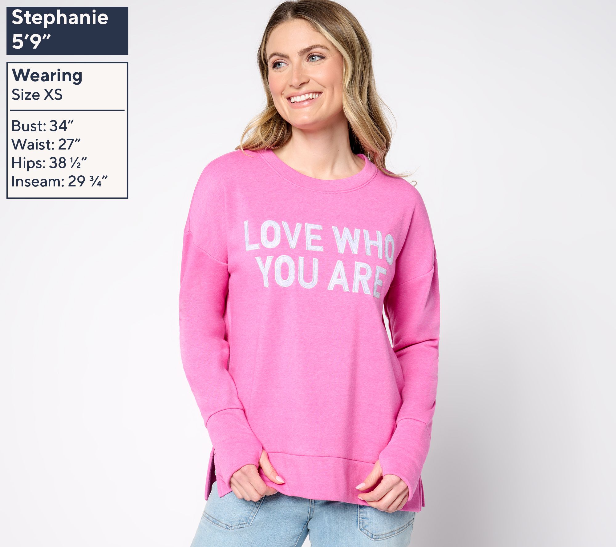 Belle by Kim Gravel Inspirational Graphic Sweatshirt - QVC.com