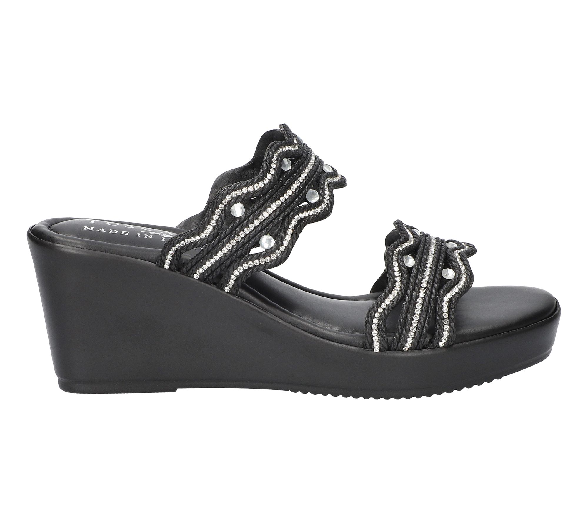 Tuscany by Easy Street Wedge Sandals - Selva - QVC.com