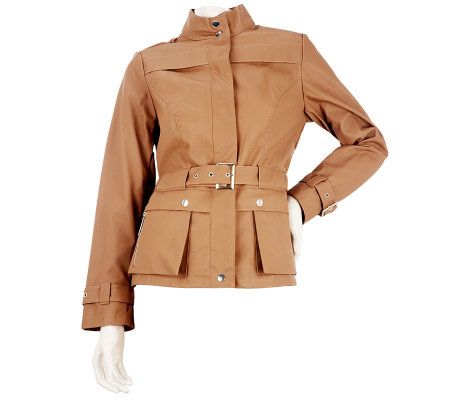 Kris Jenner Kollection Faux Leather Jacket with Buckle Detail - QVC.com