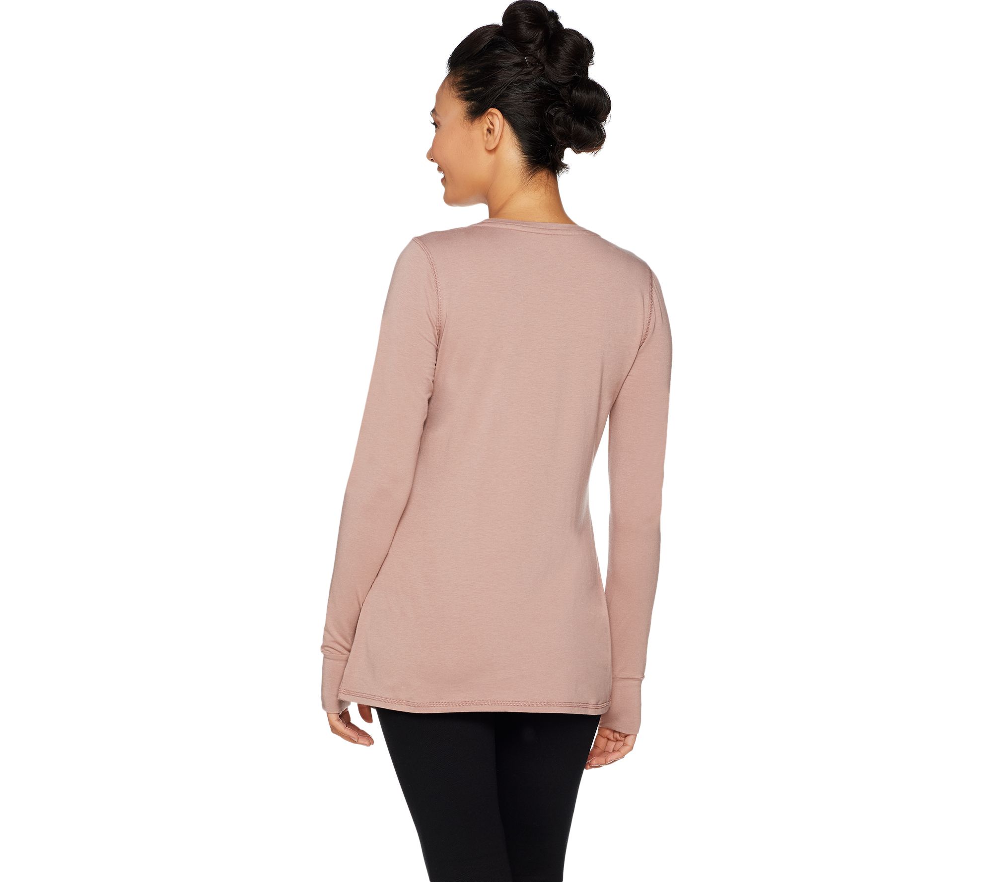 "As Is" AnyBody Loungewear Cozy Knit Crossover Top - QVC.com