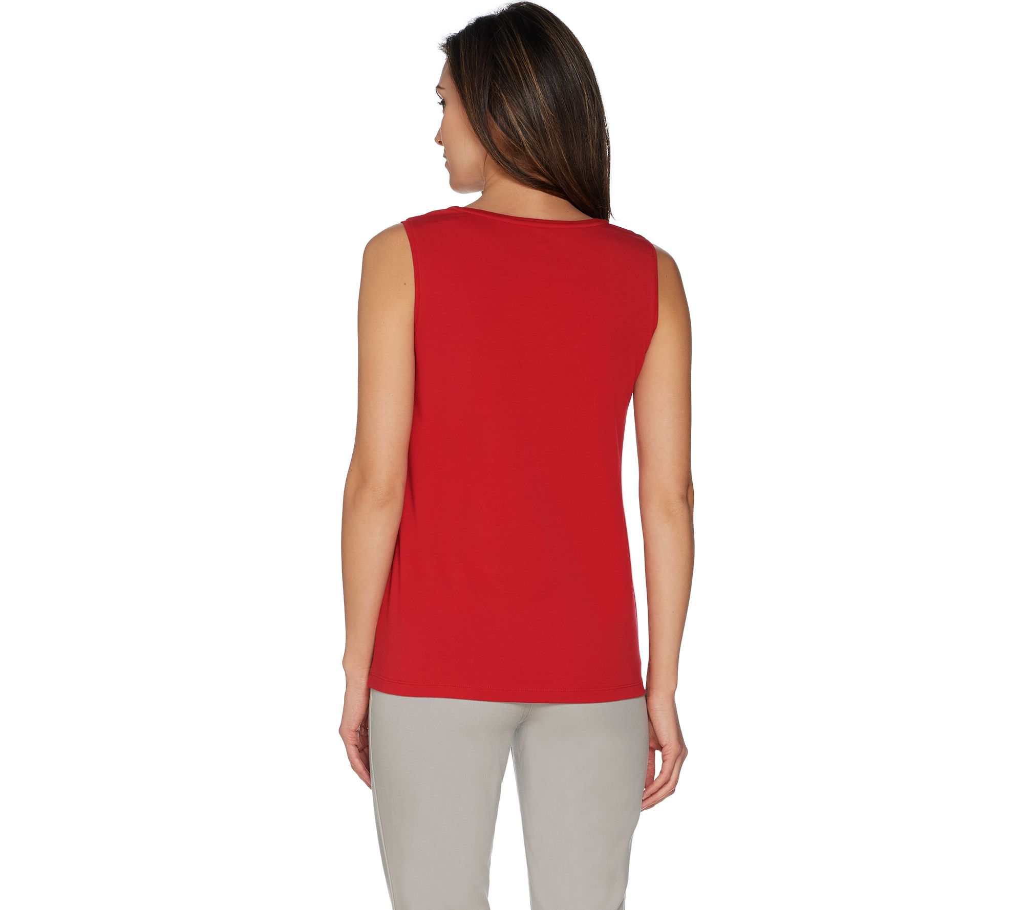"As Is" Susan Graver Modern Essentials Stretch Cotton Modal Tank Top ...