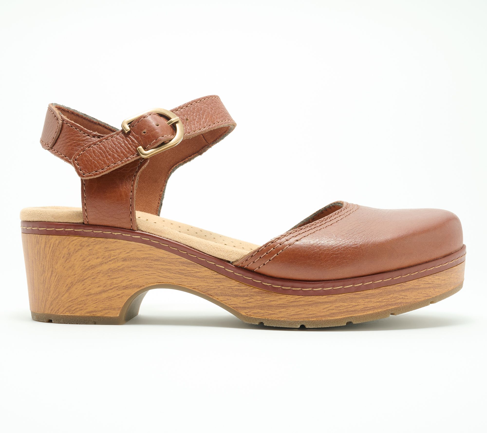 "As Is" Clarks Collection Leather Clogs Paizlee Bay - QVC.com