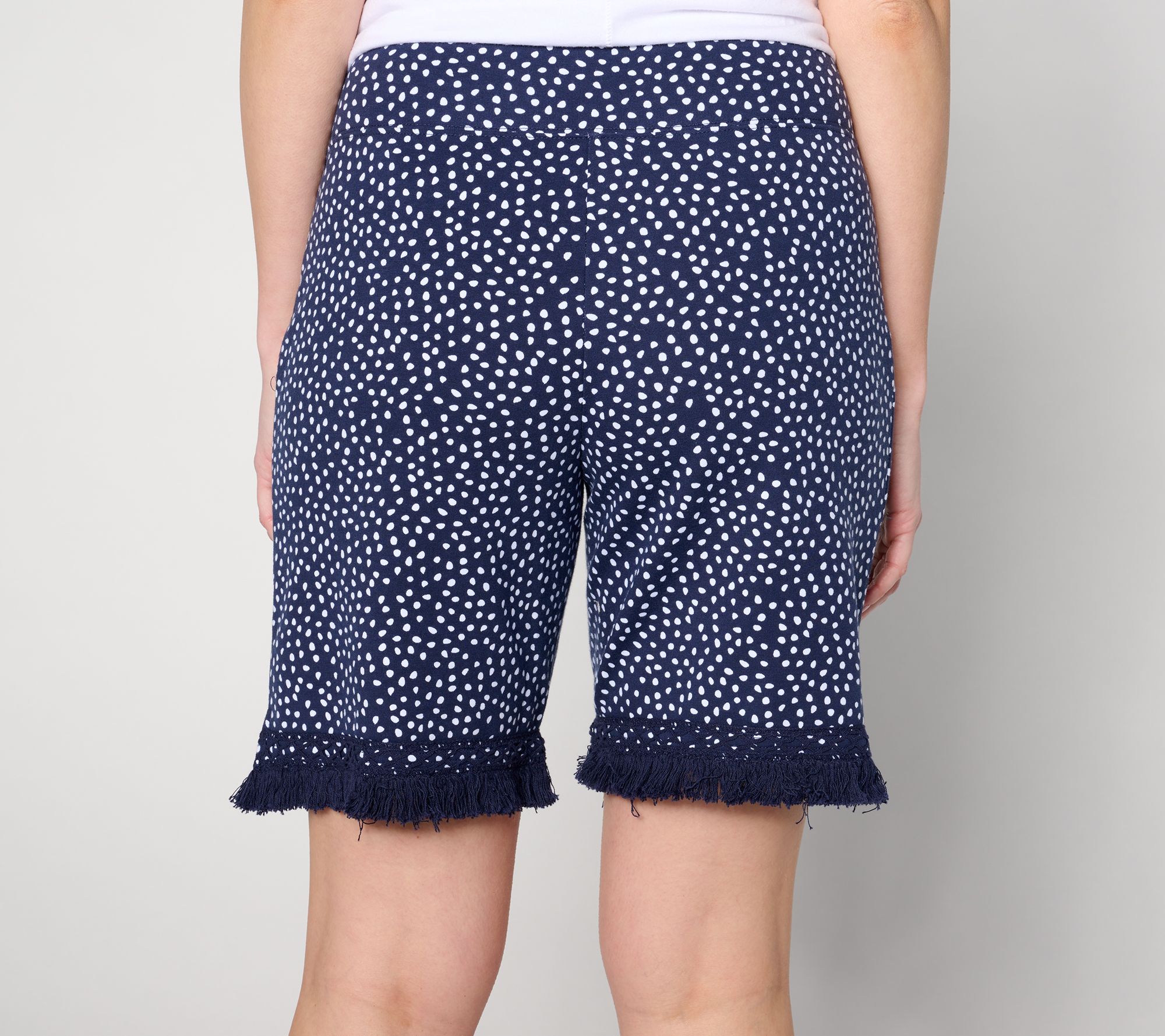 "As Is" Sport Savvy Printed 8" Short with Fringe Hem - QVC.com