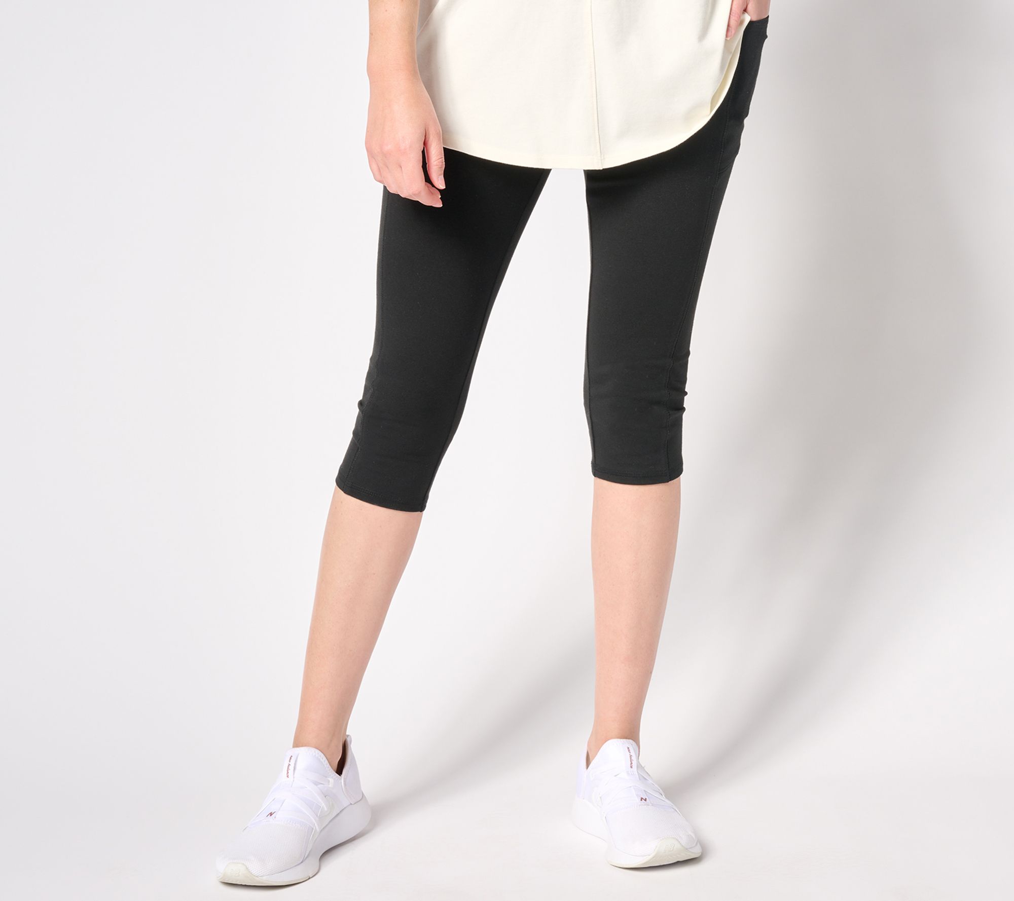 "As Is" Denim & Co. Active Petite Duo Stretch Skimmer Slim Leg Pant ...
