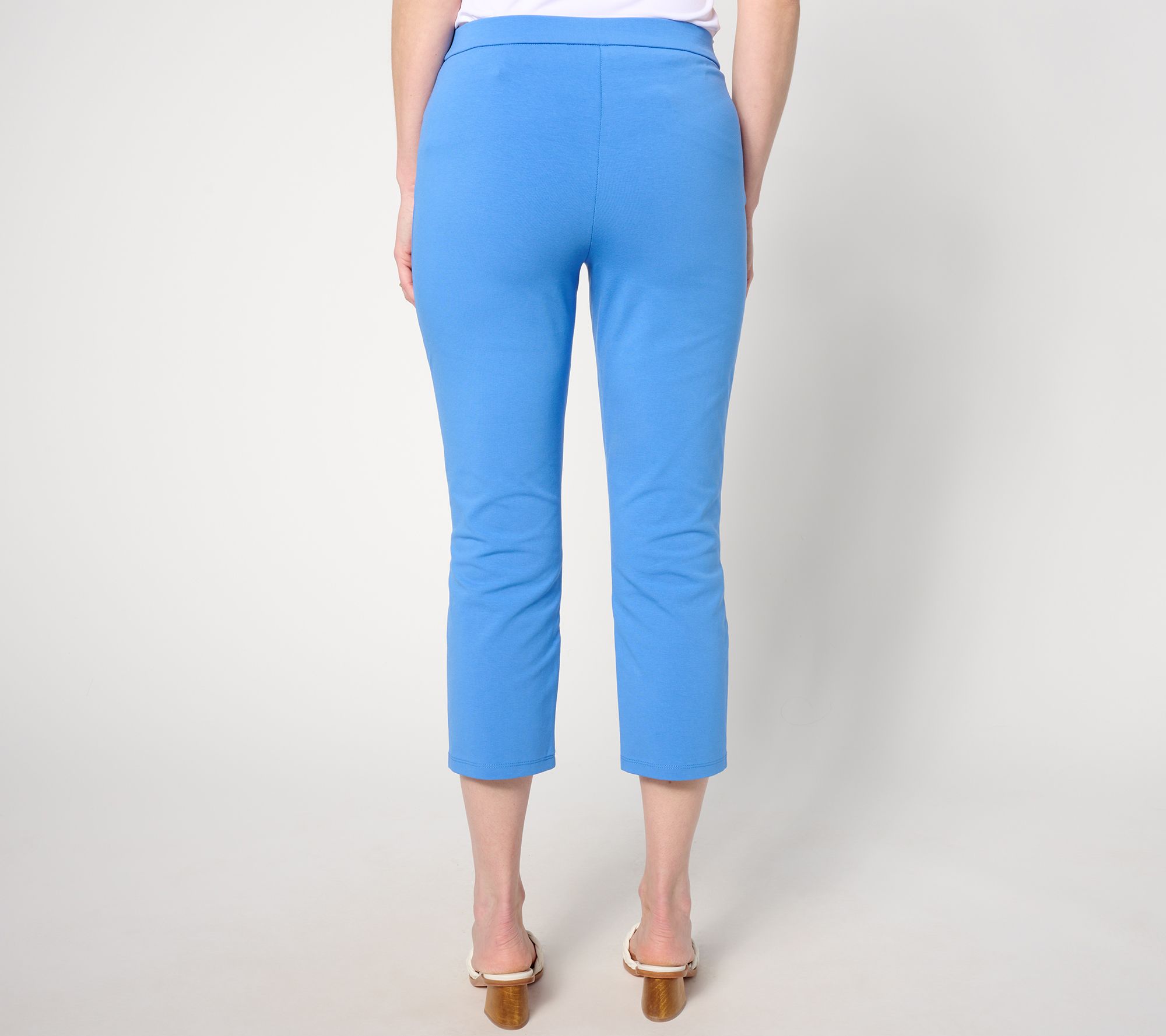 "As Is" Susan Graver Petite Weekend Premium Stretch Slim Crop Pants ...
