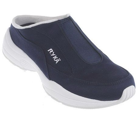 Ryka Canvas Twill Comfort Clog with Removable Sockliner - QVC.com