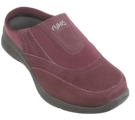 Ryka Suede & Neoprene Slip-on Comfort Clogs - QVC.com