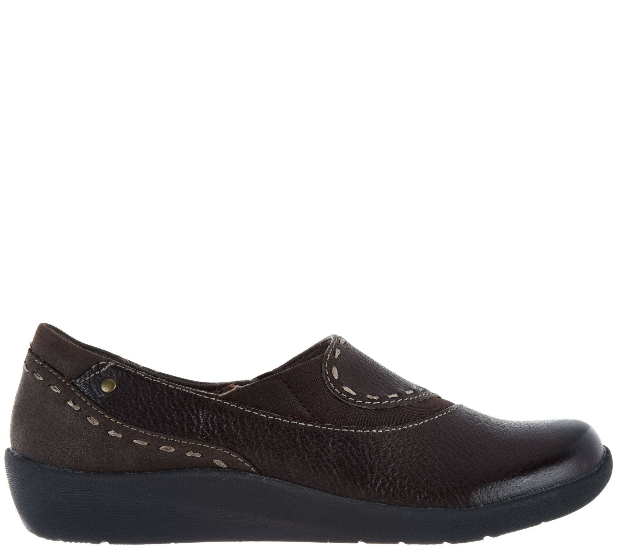 "As Is" Earth Origins Leather Slip-on Shoes- Leona - QVC.com