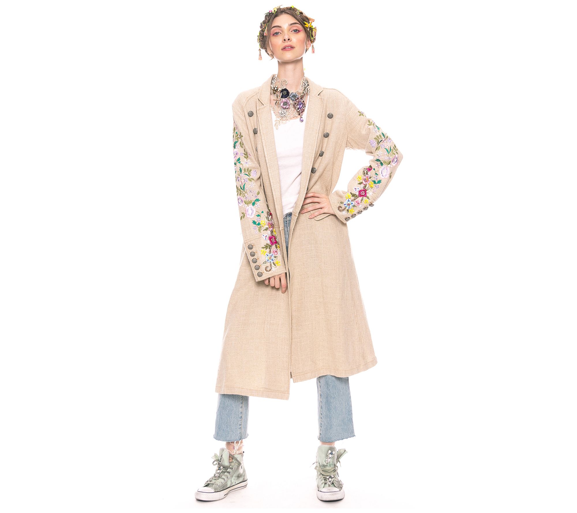 Aratta Cherish Linen Coat - QVC.com