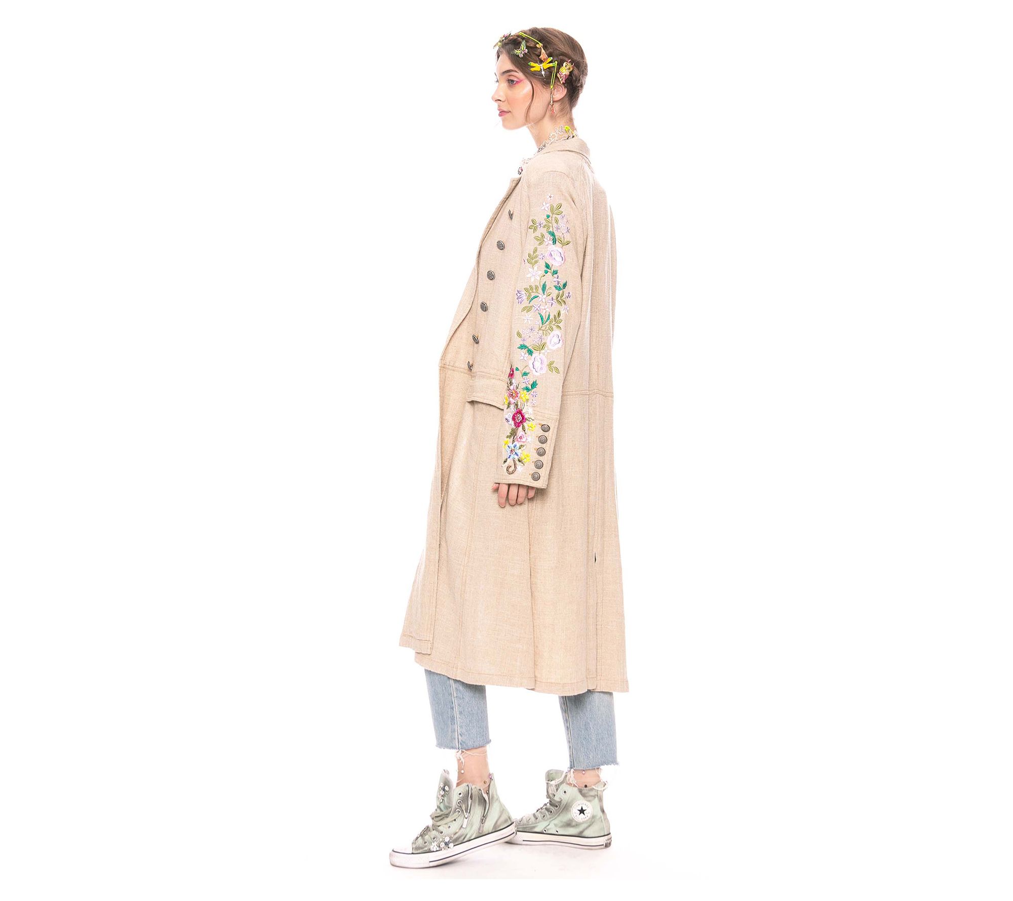 Aratta Cherish Linen Coat - QVC.com