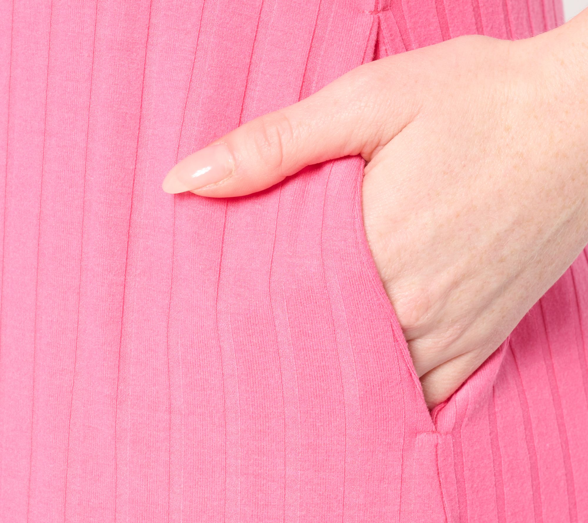 "As Is" Cuddl Duds Wide Rib 2-Way Round to V-Neck Tank Maxi Dress - QVC.com