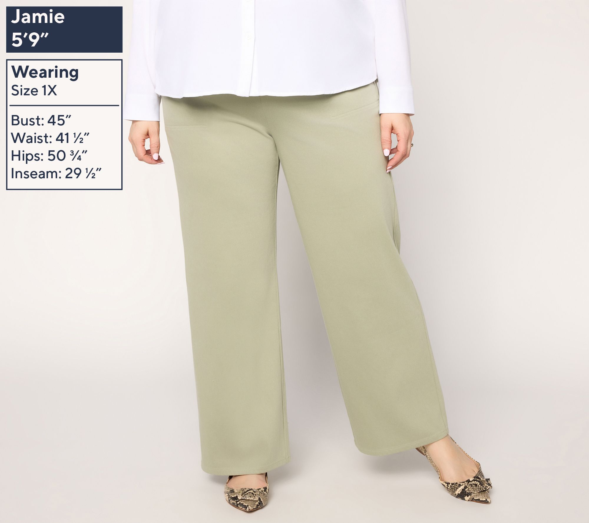 "As Is" Denim & Co. Petite Comfy Knit Air Wide Leg Pants with Pockets ...